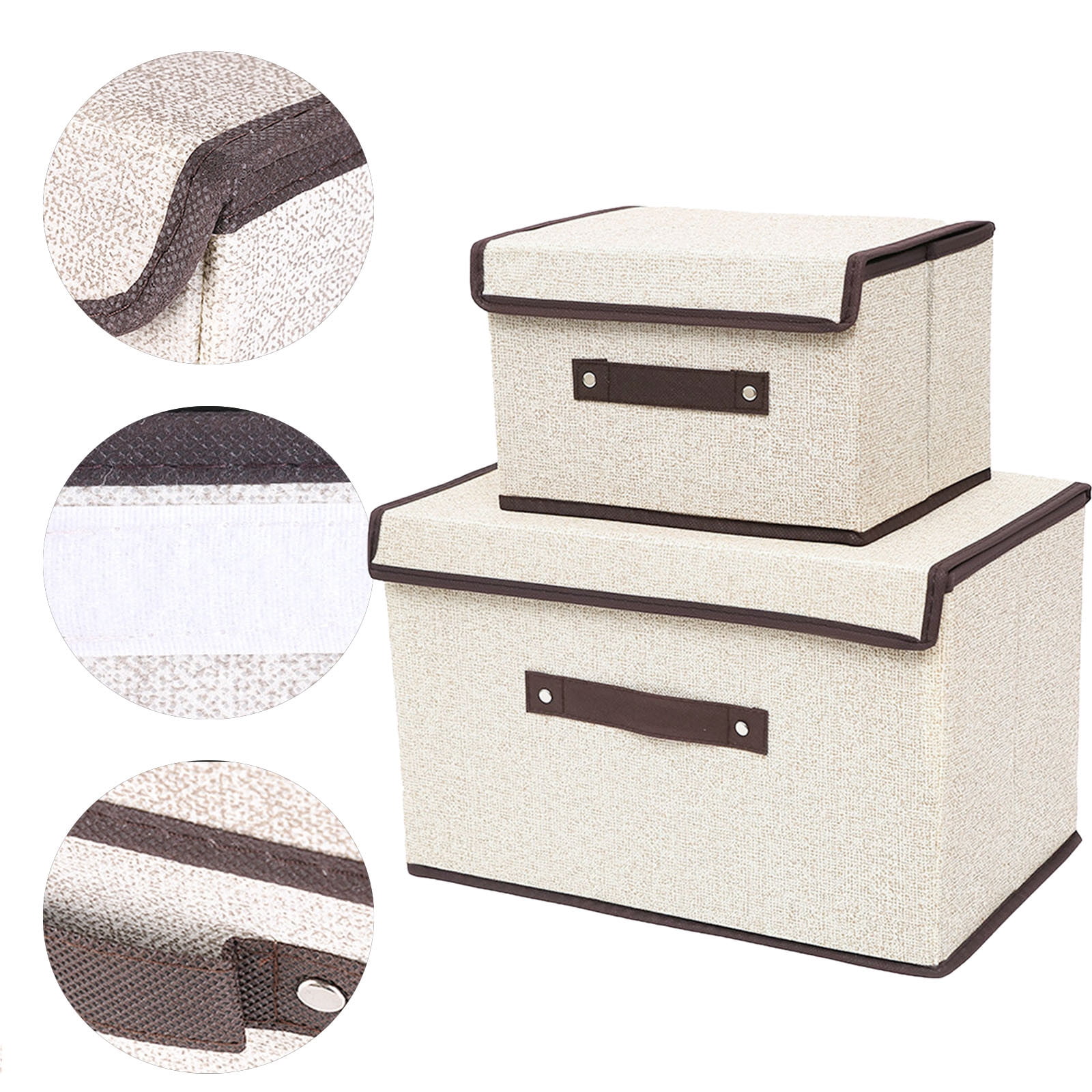 LSLJS 2 Pcs Clothes Storage Bins Closet Organizers and Storage, Linen ...