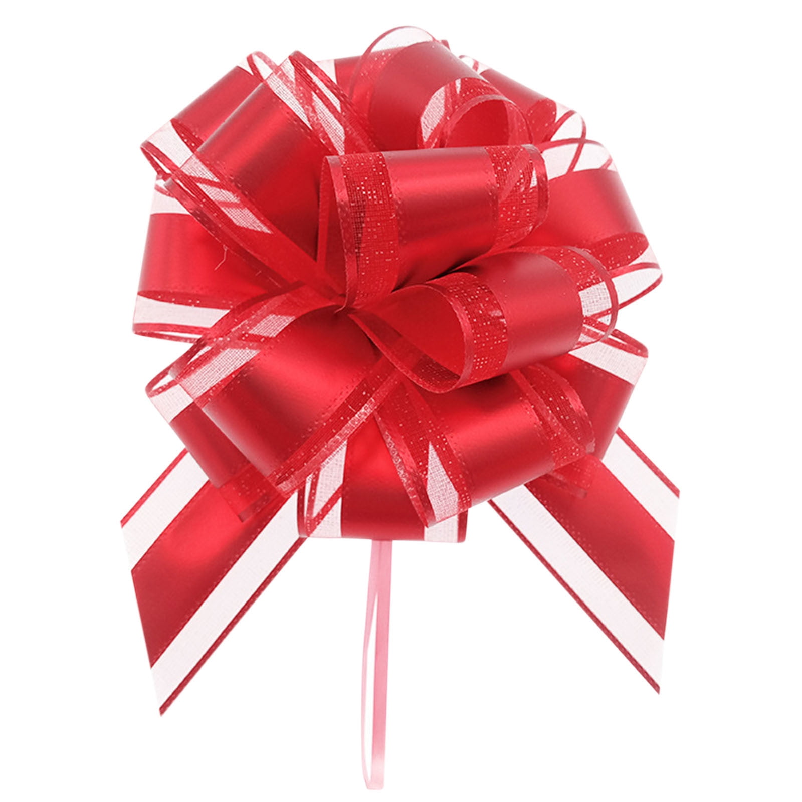 LSLJS 20 Pcs Christmas Pull Bows with Ribbon, Solid Color Gift Wraping ...