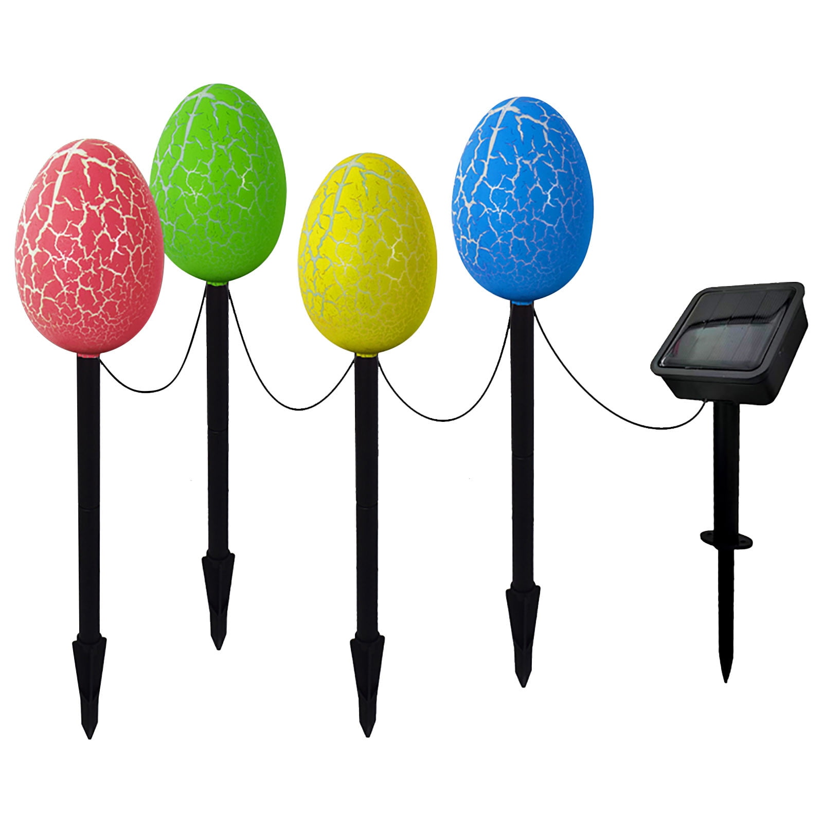 LSLJS 4 Pcs Easter Eggs Solar Lights Outdoor, Easter Decorations 17 ...