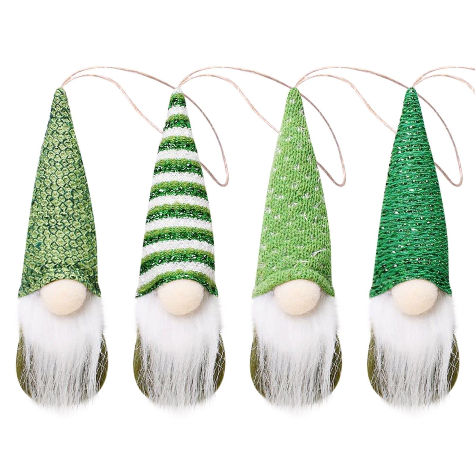 LSLJS 4 Pcs St. Patricks Faceless Doll Ornaments, Irish Green Leaves ...