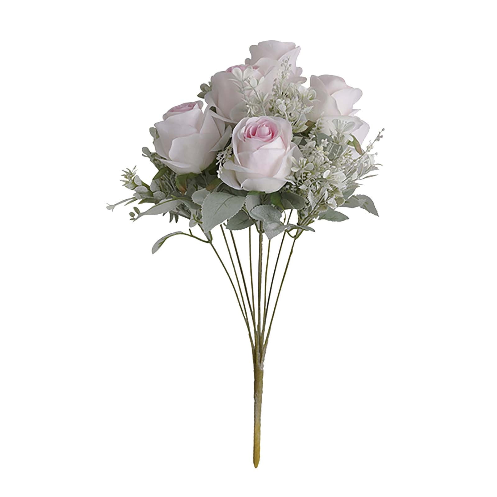 LSLJS Artificial Flowers Realistic Rose Silk Fake Flowers Decoration ...