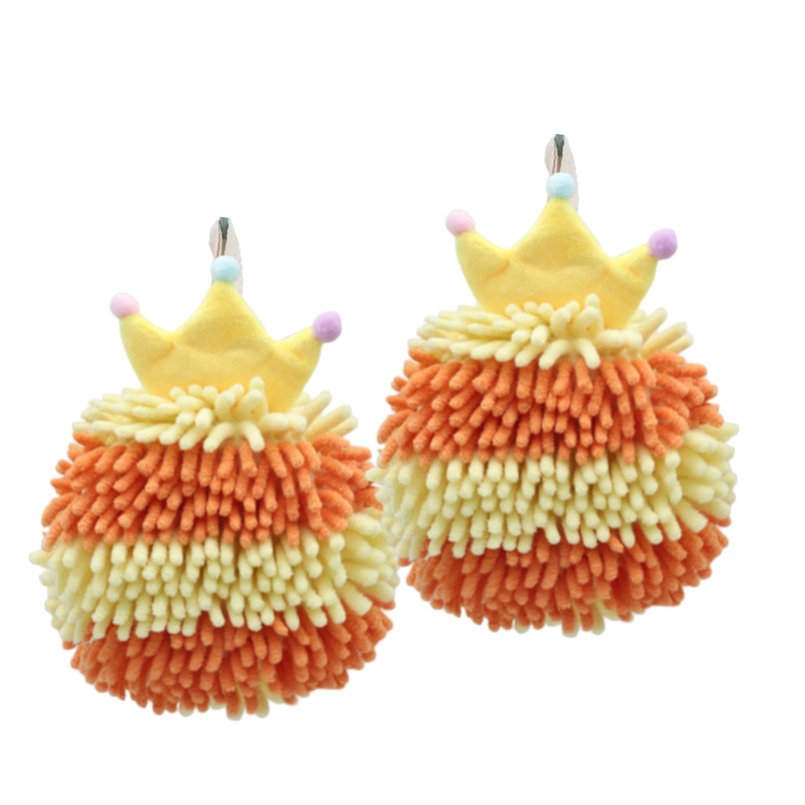 LSLJS Chenille Hand Towel, Two-color Stripe with Crown Design ...