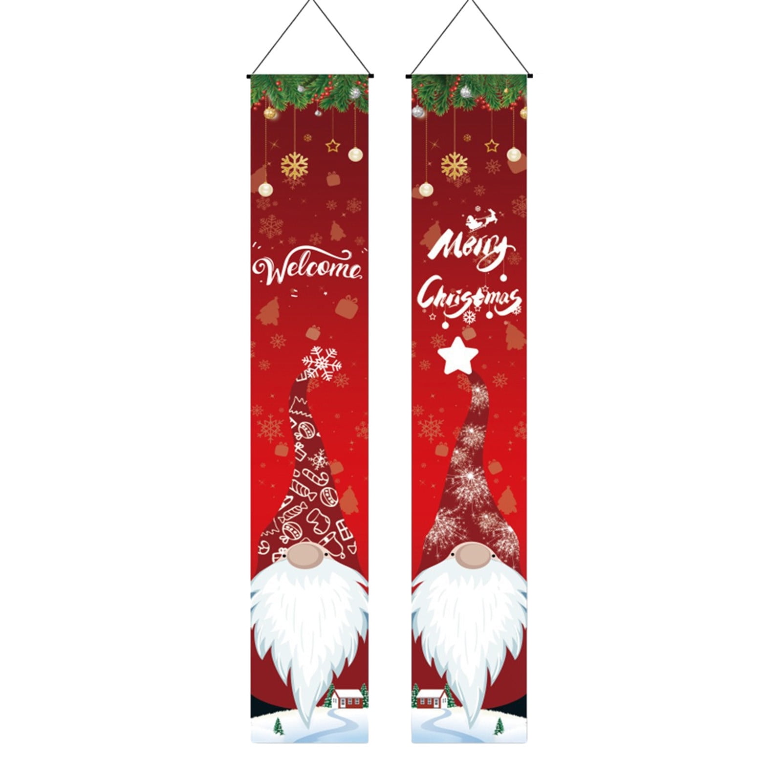 LSLJS Christmas Porch Welcome Sign, Christmas Decorations for Front ...