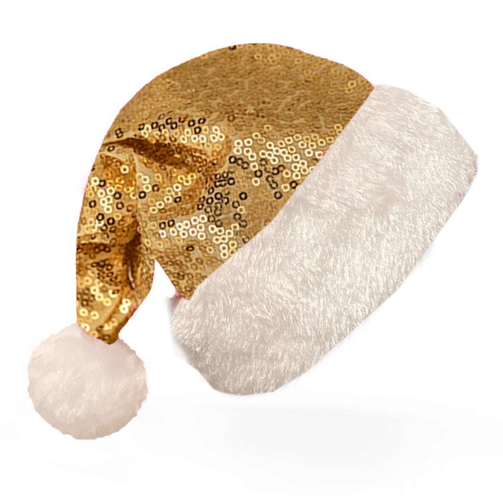 LSLJS Christmas Santa Hat, Christmas Decorations, 11 inch Gold Glitter ...