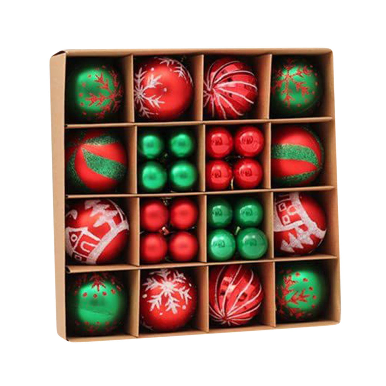 LSLJS Christmas Tree Ball Ornaments Gift Box Set,44 Pcs 2.36 ...