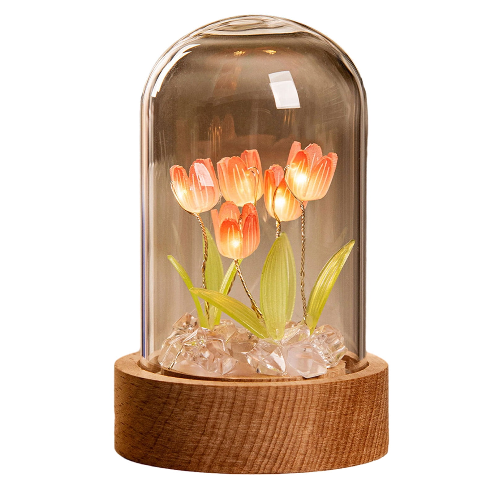 LSLJS Christmas Tulips Night Light, Christmas Decorations, Mini Glowing ...