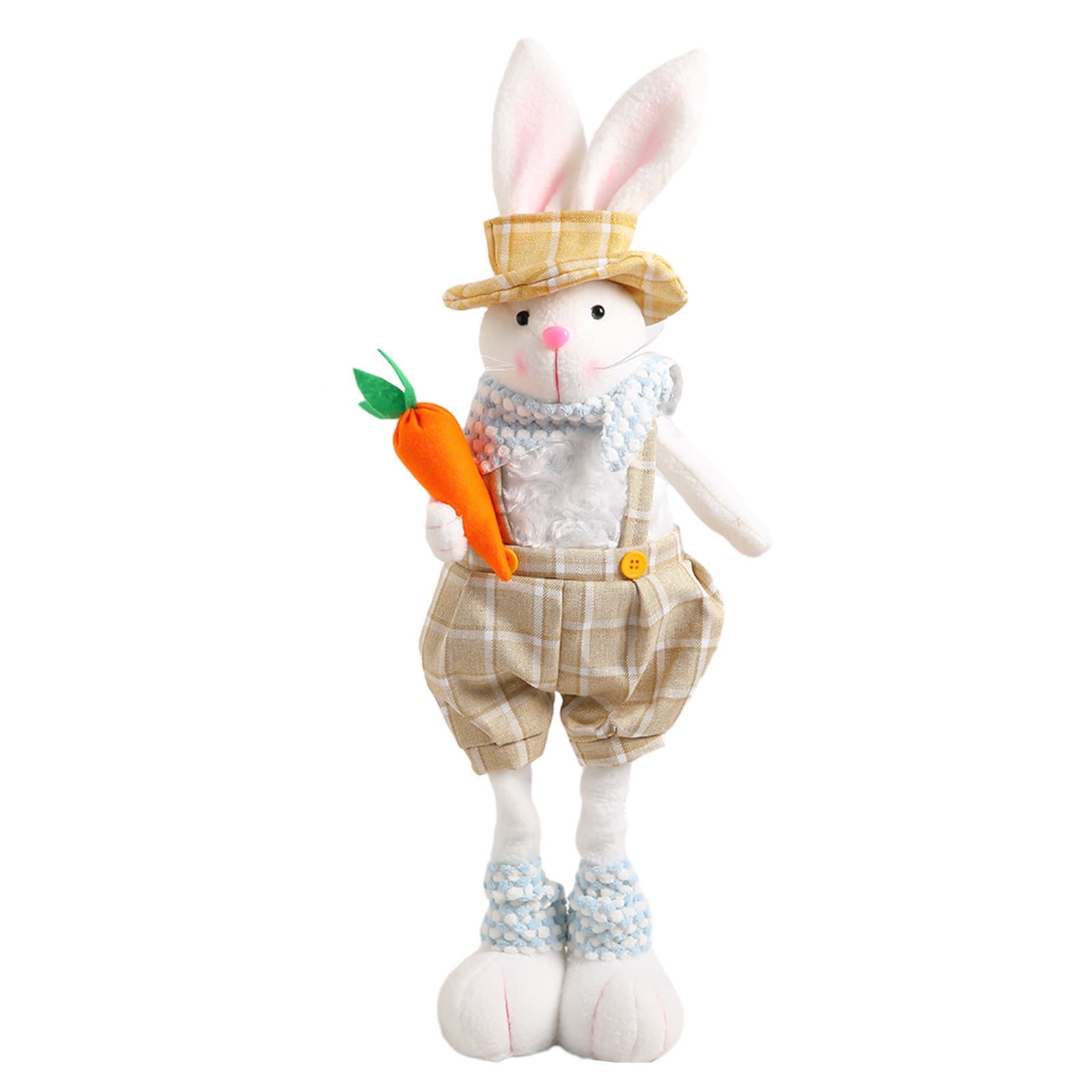 LSLJS Easter Bunny Plush Doll, Easter Decorations Cute Rabbit Doll with ...