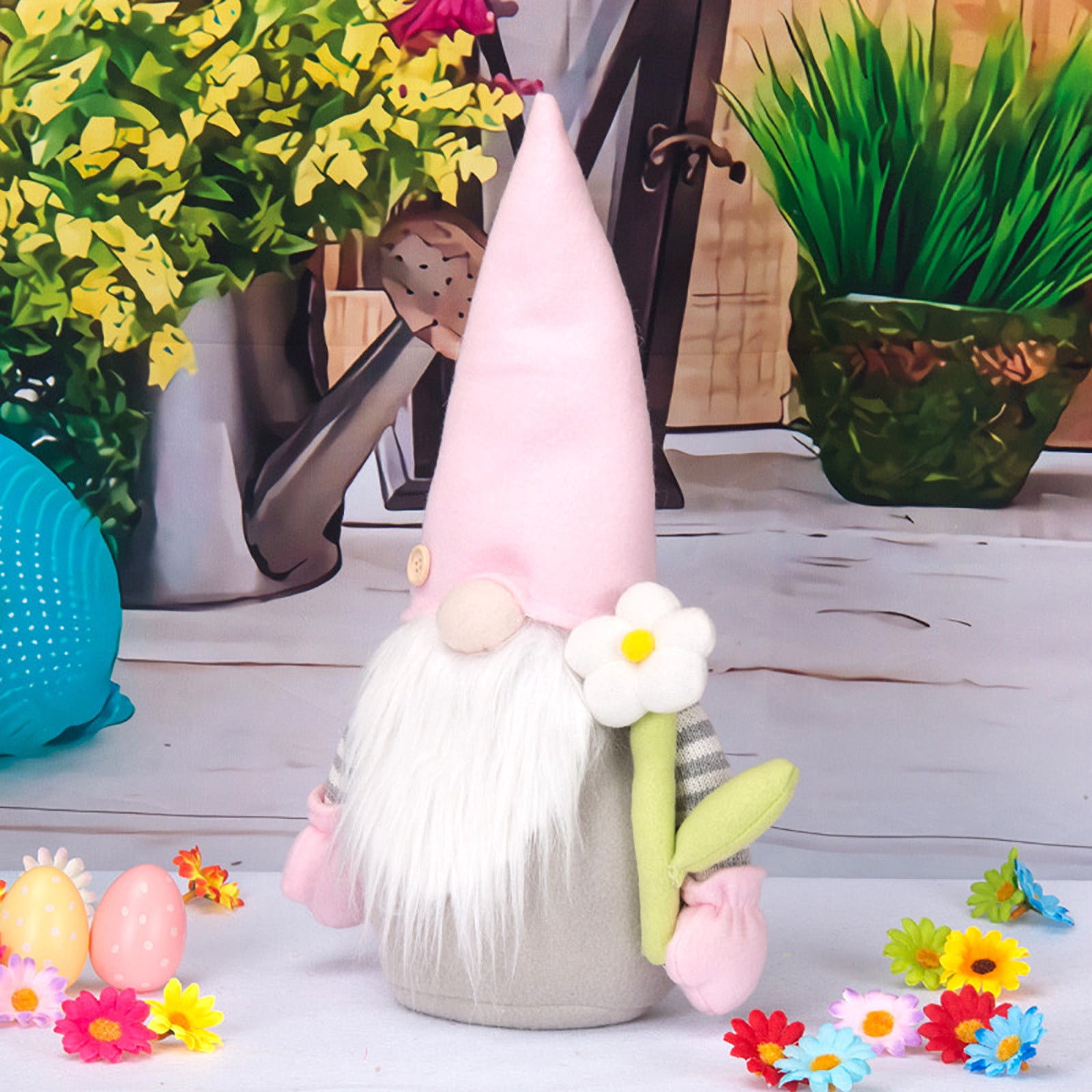LSLJS Easter Decorations Easter Gnomes Ornaments Easter Pointed Hat ...