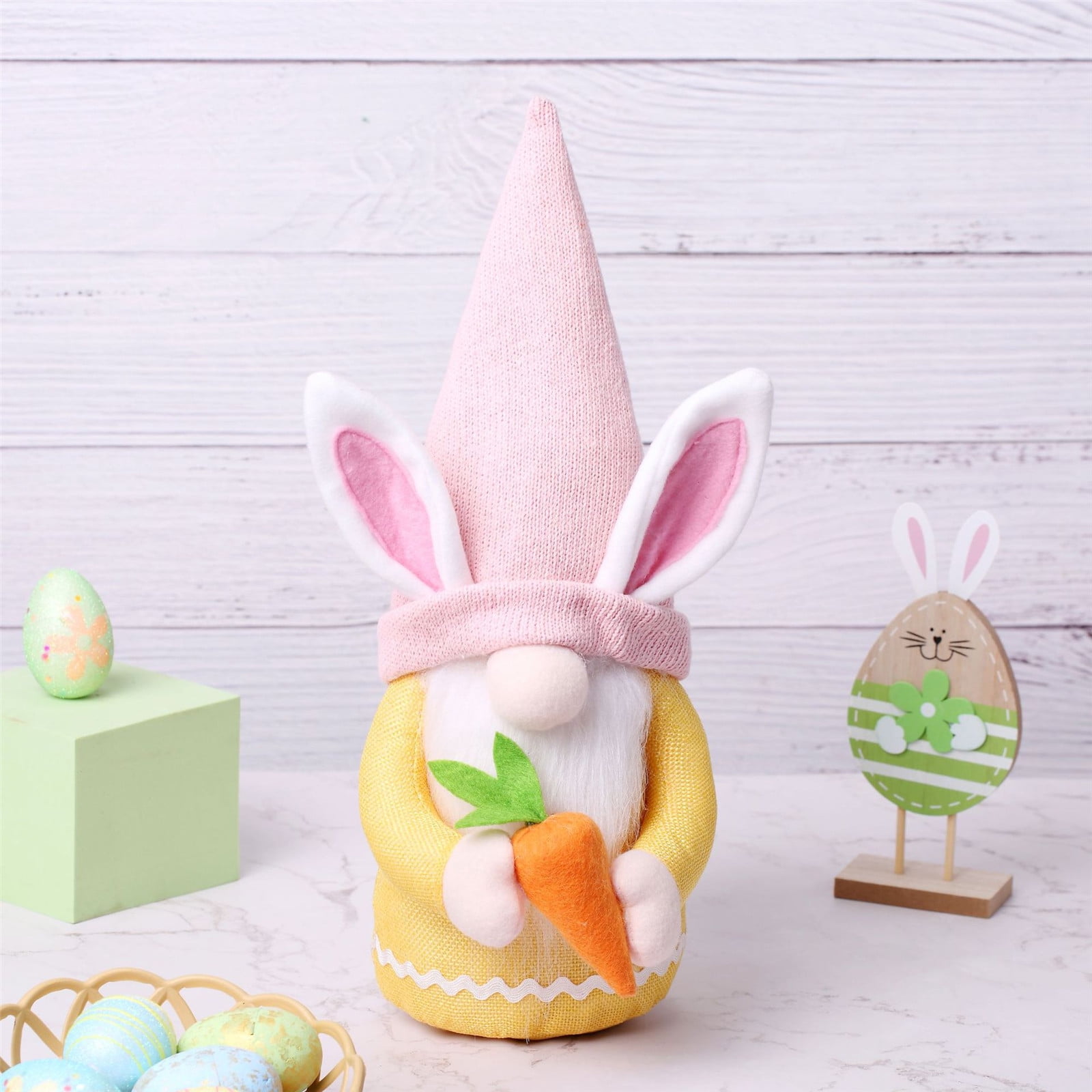 LSLJS Easter Decorations Easter Wool Gnomes Ornaments Cute Easter Bunny ...