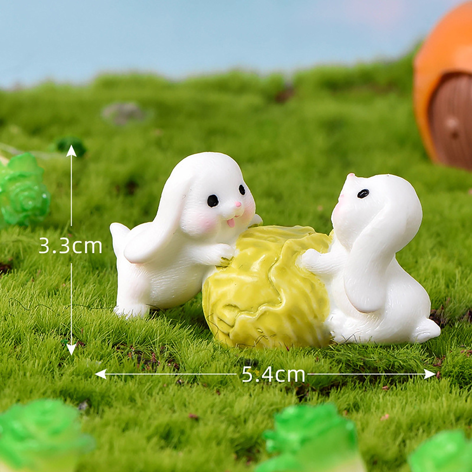 LSLJS Easter Rabbit Figurines, Easter Decorations 1.2 inch Resin Bunny ...