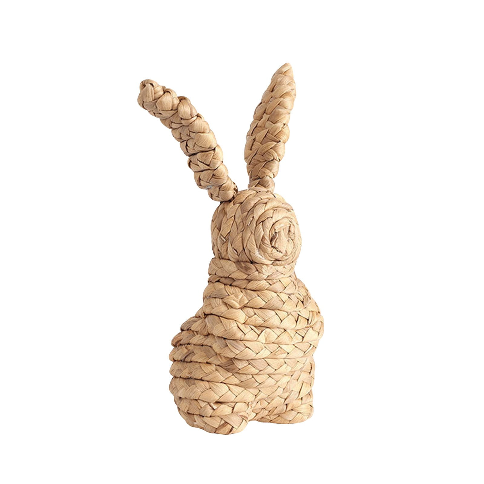 LSLJS Easter Rattan Rabbit Statue, Easter Decorations 7.5" Handmade ...