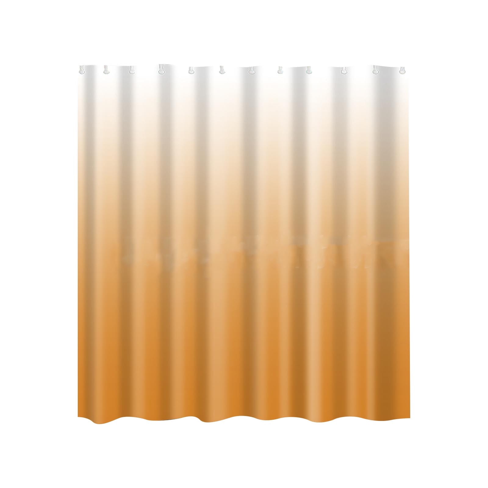 LSLJS Gradient Shower Curtain Set 71x71" Modern Sample Style Yellow ...