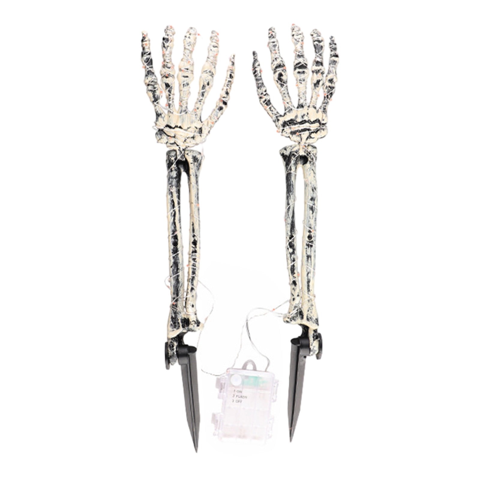 LSLJS Halloween Skeleton Decoration Lights,LED Skeleton Arms Garden ...