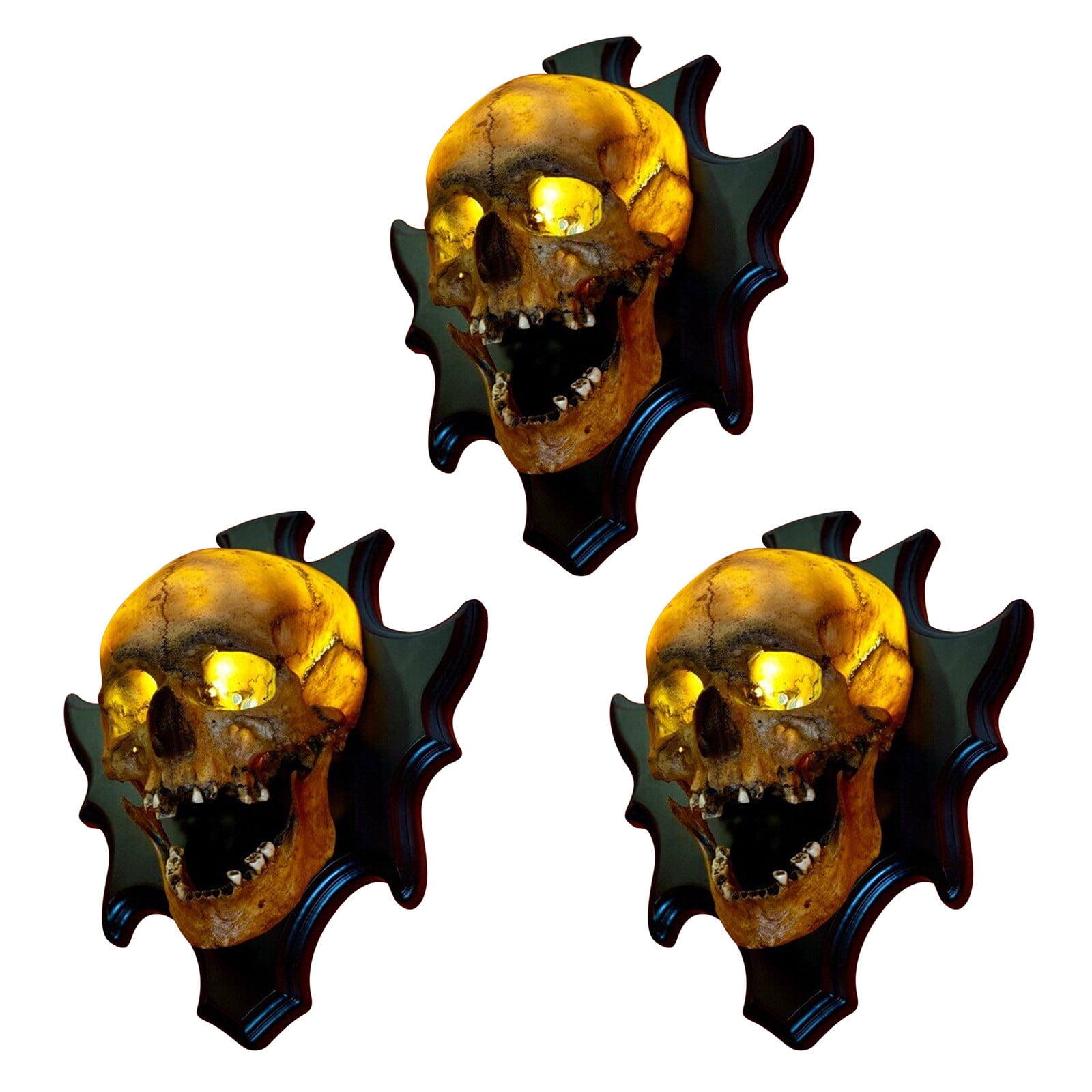 LSLJS Halloween Skeleton Light Halloween Decorations, 3Pcs Wall-Mounted ...