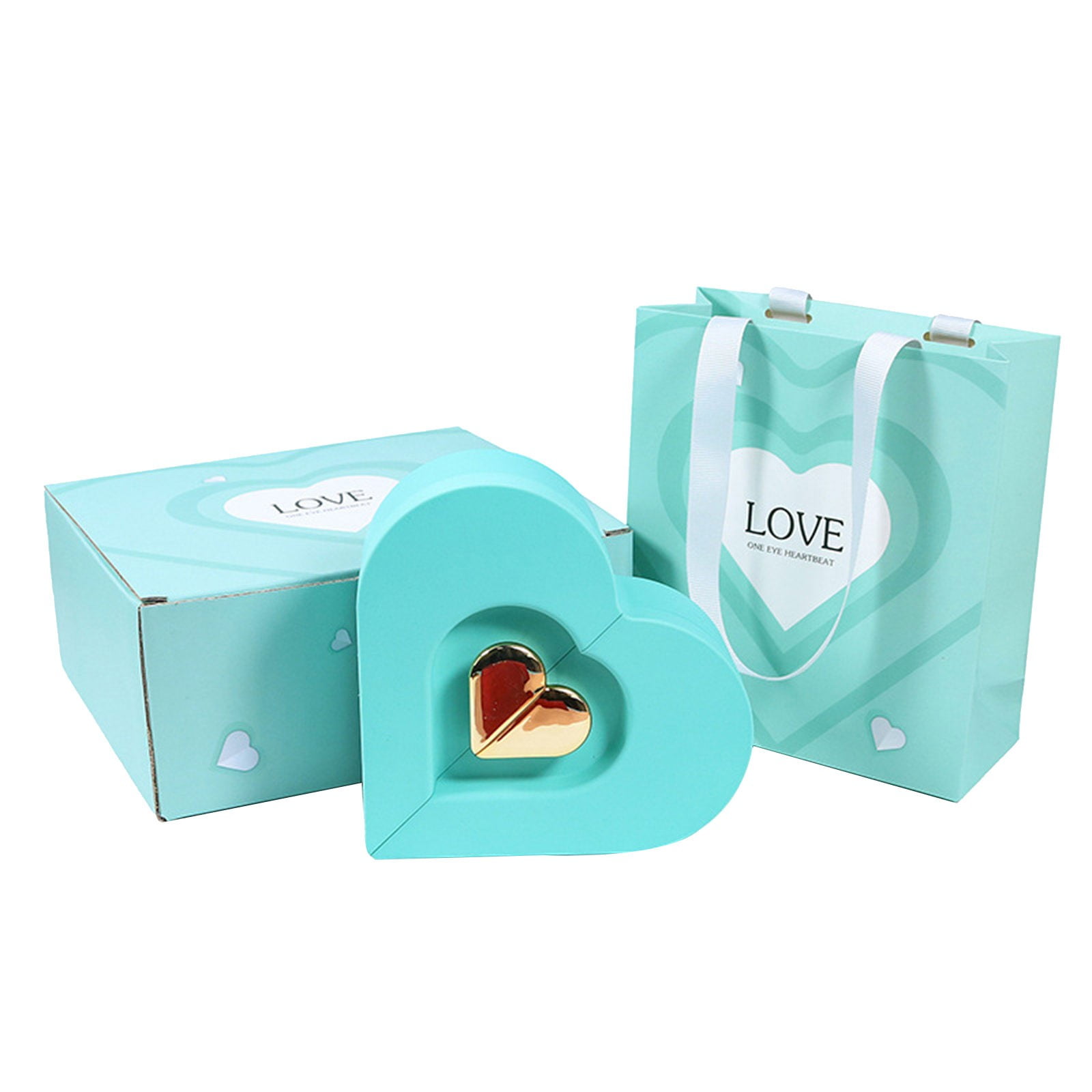LSLJS Heart Shape Gift Box Set, Valentine's Gifts for Her 6.3 inch Love ...
