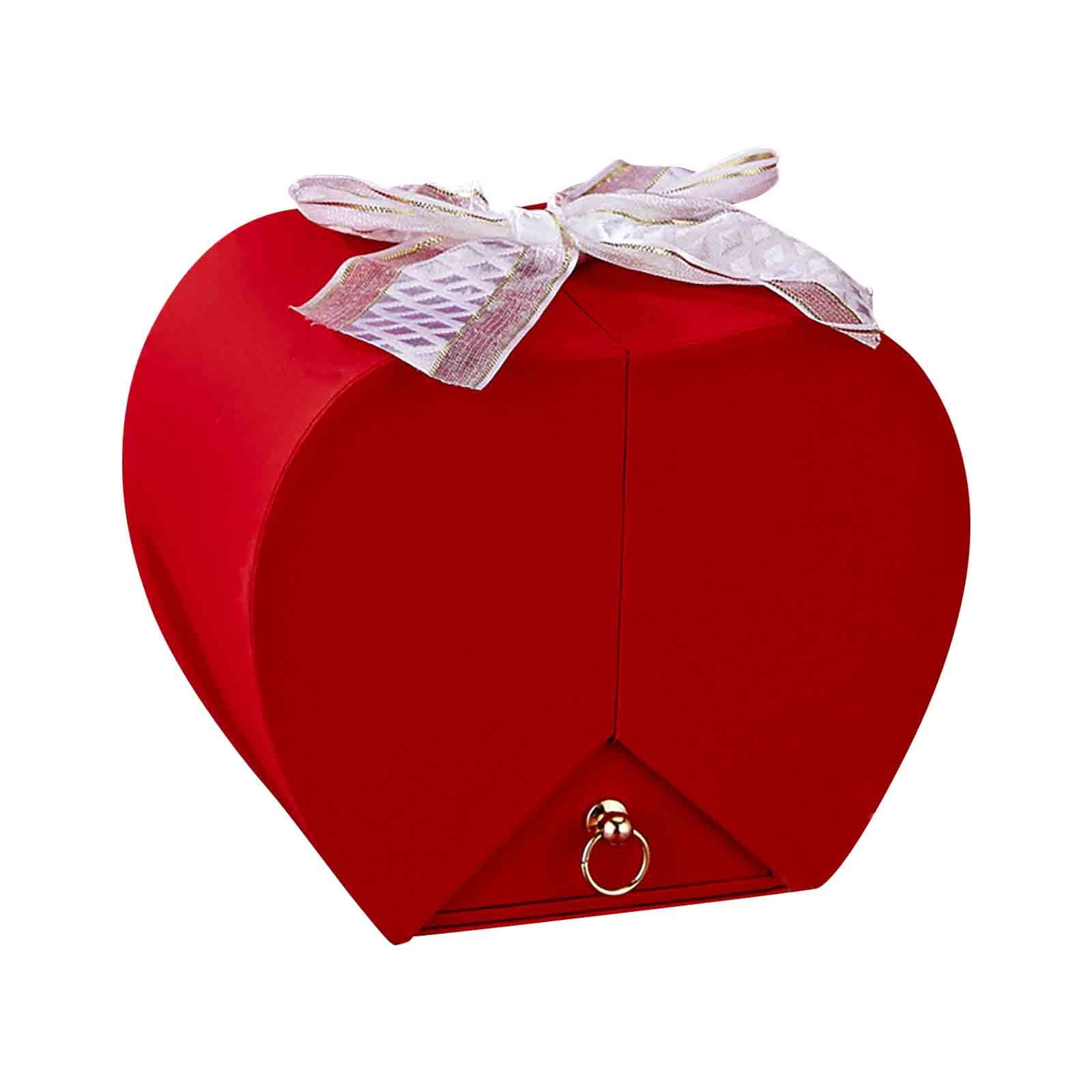 LSLJS Heart Shape Gift Box, Valentine's Gifts for Her Double Door ...