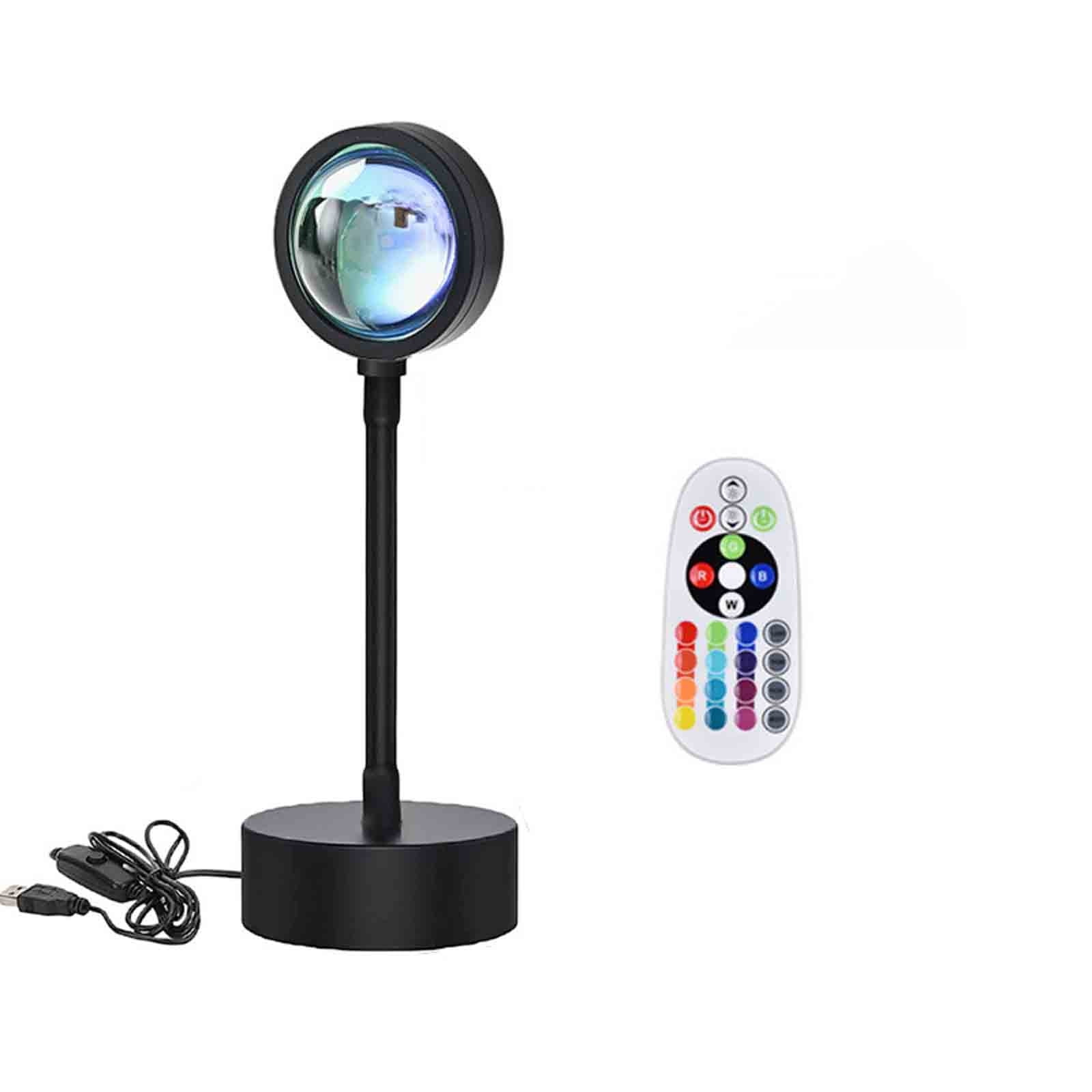 LSLJS LED Lights Remote Control 16 Color Sunset Lamp USB Charing ...