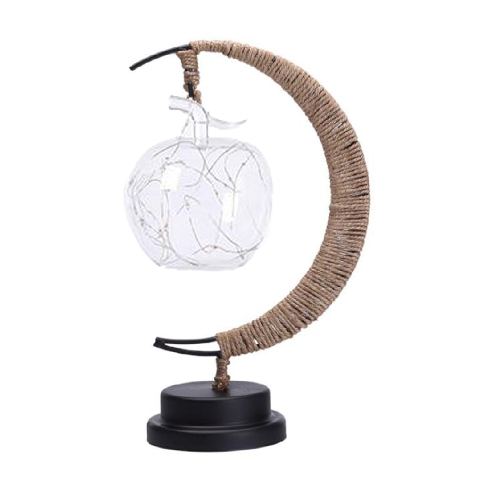 Lksixu LED Moon Night Light Table Lamp USB Charging Iron Moon & Crystal ...