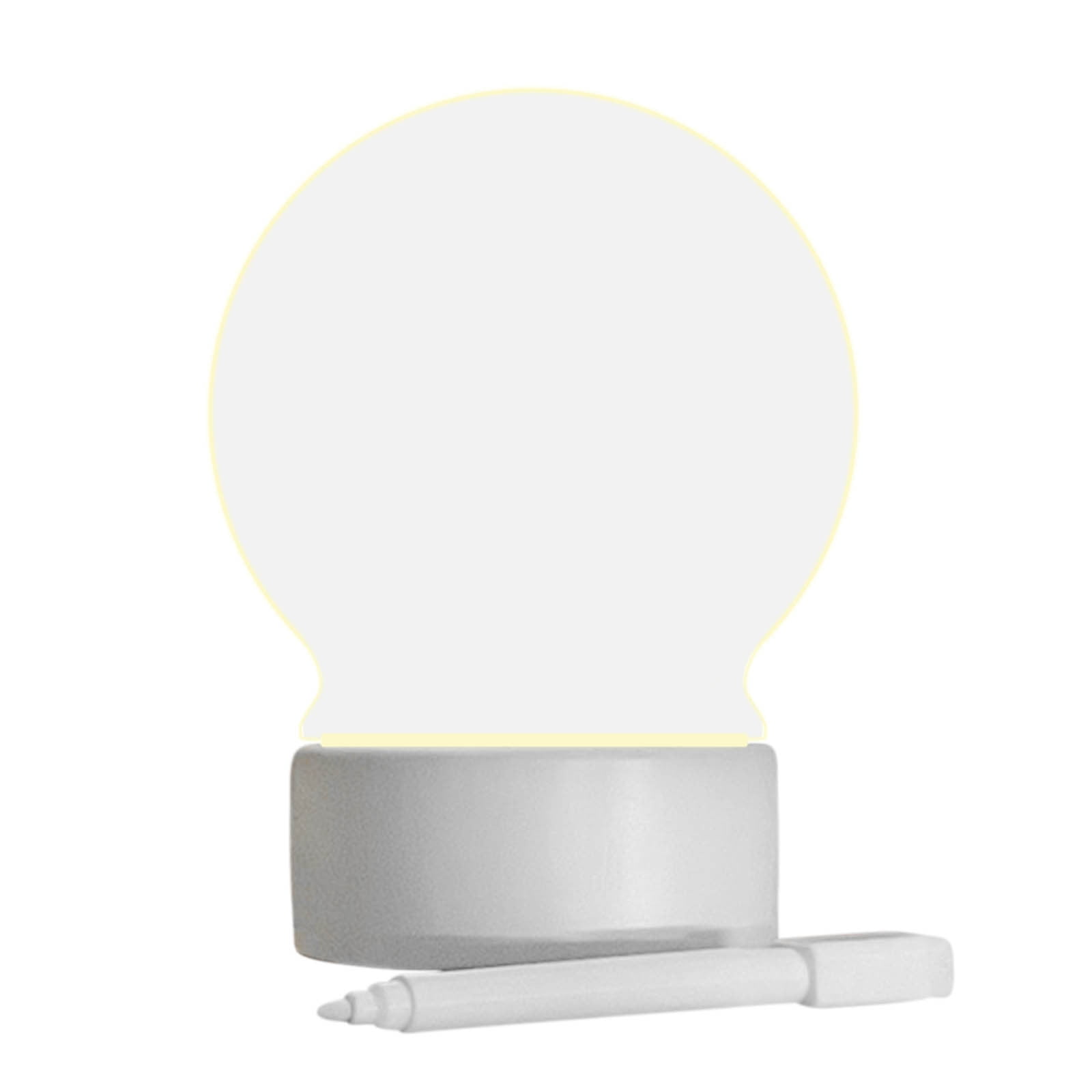 LSLJS Note Board Led Night Transparent Round Shape Writable Design USB ...