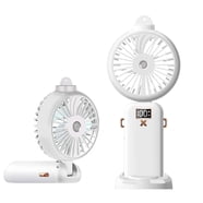 RnemiTe-amo Table Misting Fan,Portable Fan, USB Rechargeable Mini ...