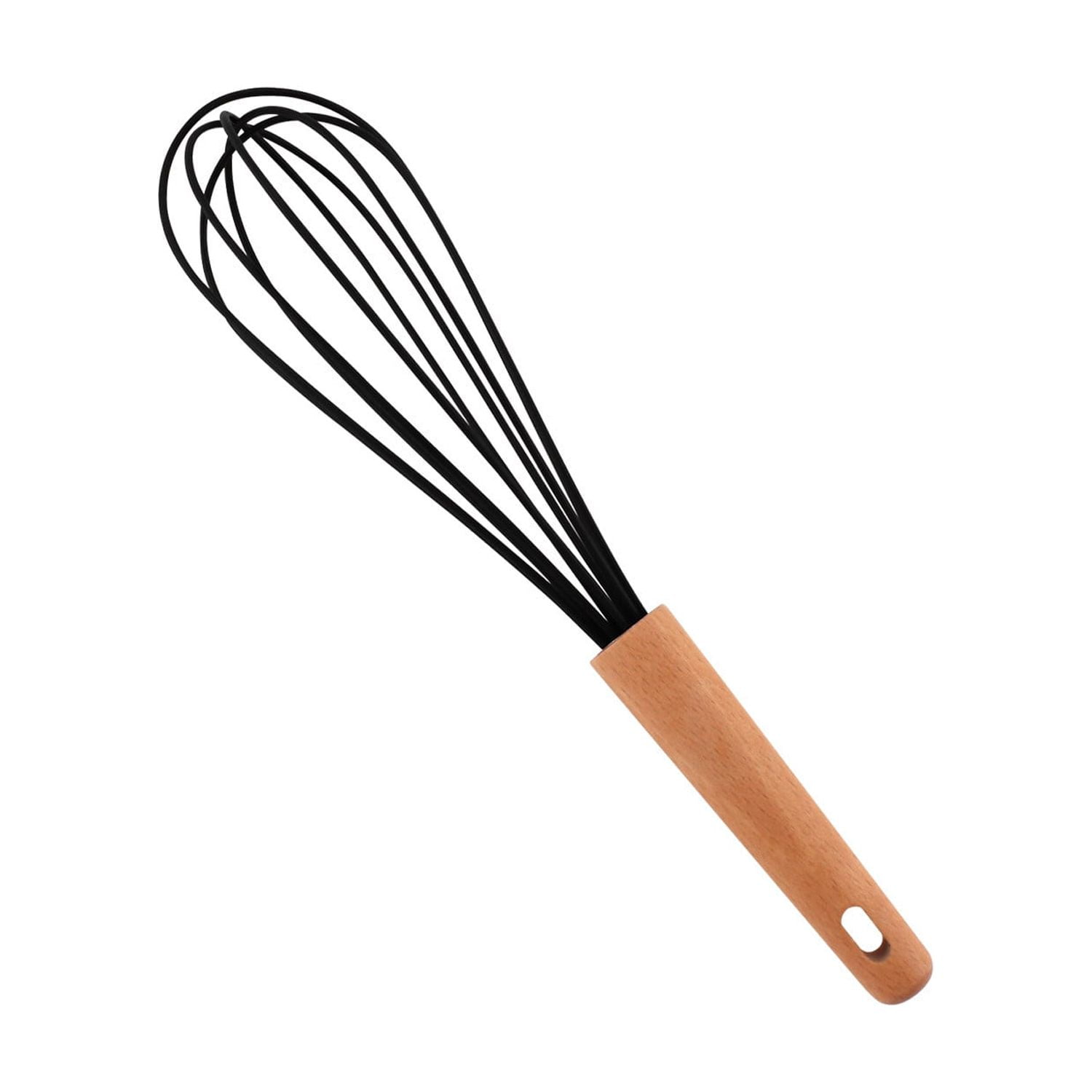LSLJS Silicone Whisk,Balloon Whisk Kitchen Tool With Wooden Handle,Egg ...