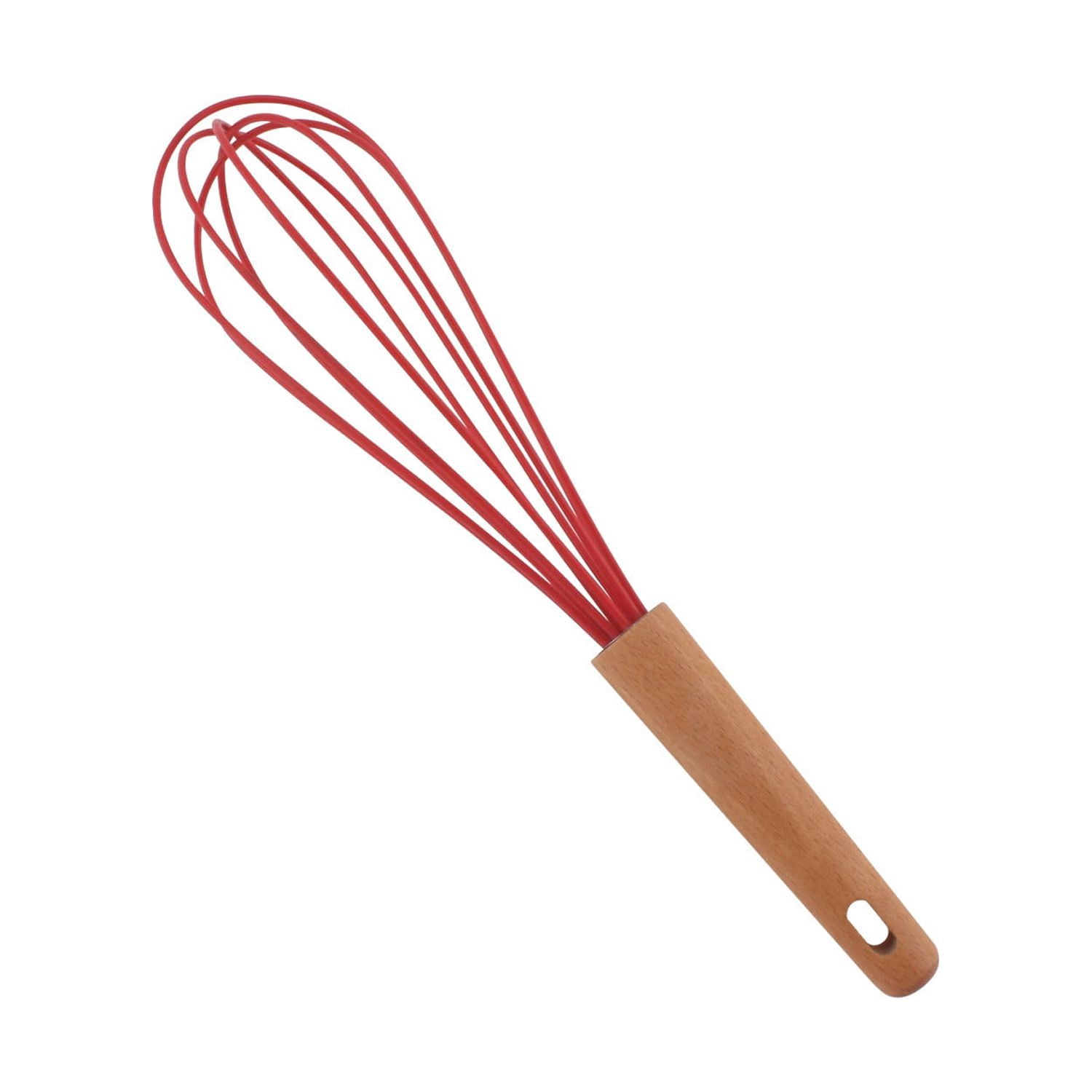 LSLJS Silicone Whisk,Balloon Whisk Kitchen Tool With Wooden Handle,Egg ...