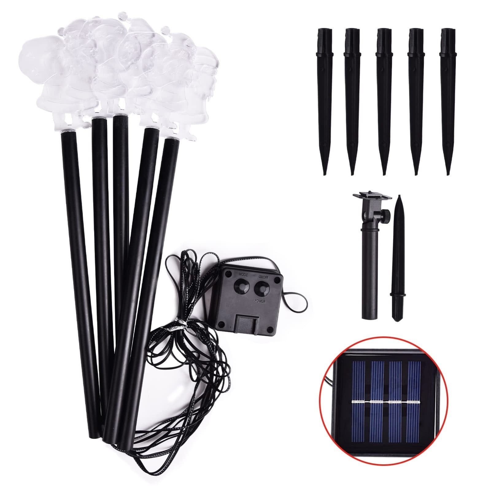 LSLJS Solar Lights For Outside,LED Outdoor Light Waterproof 5 Pack ...