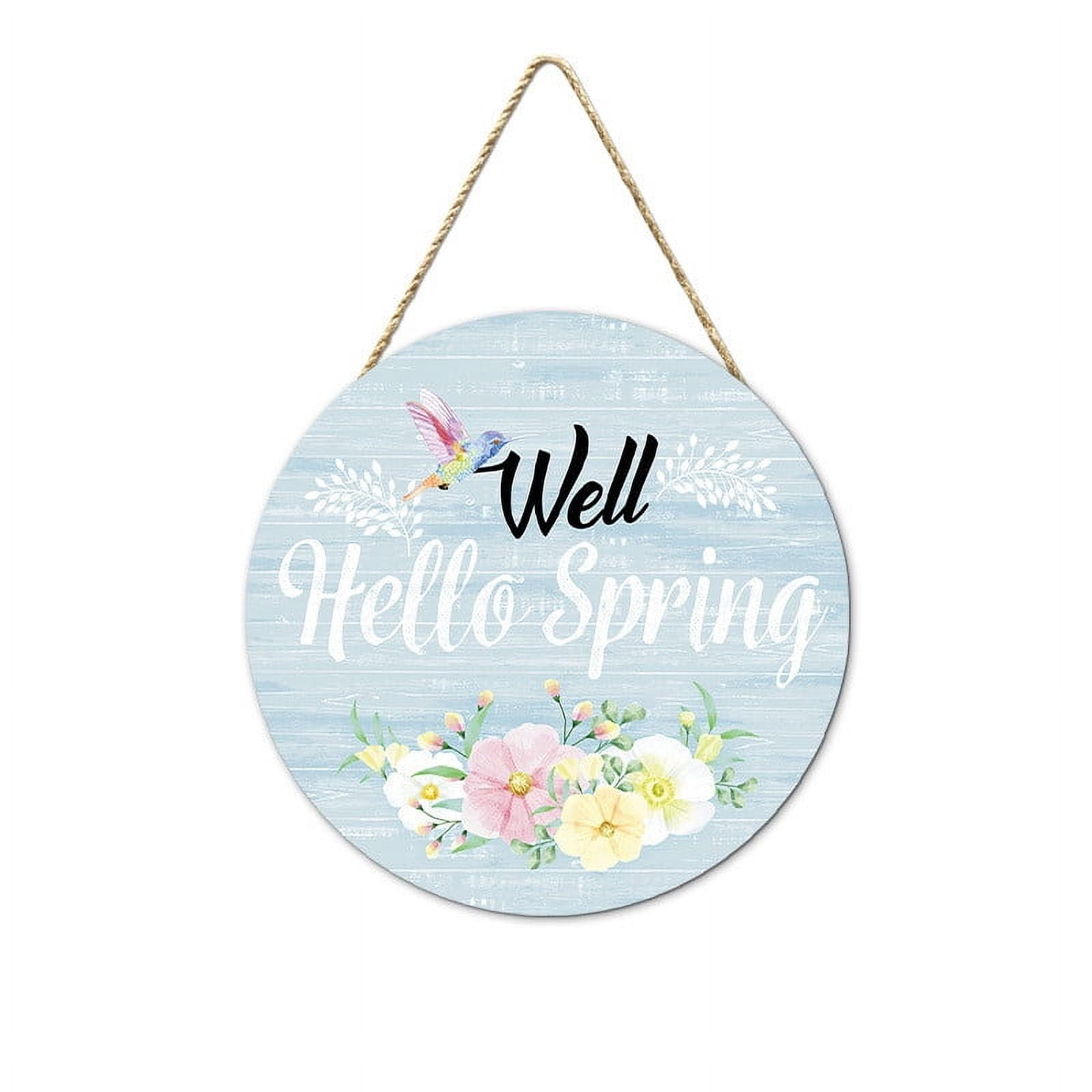 LSLJS Spring Welcome Door Sign for Front Door, Easter Decorations 11.4 ...