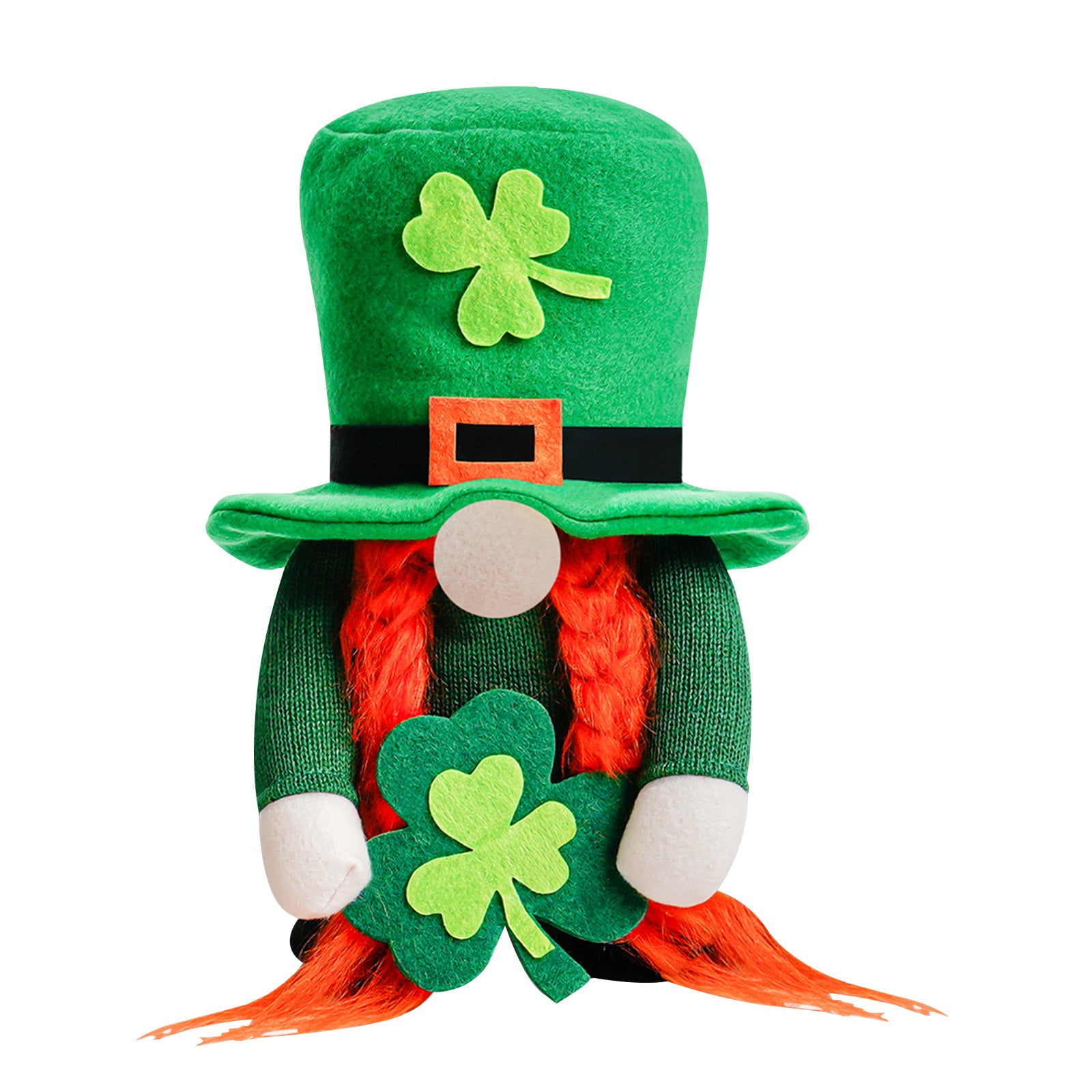 LSLJS St.Patrick's Day Faceless Doll, Green Leaves Irish Faceless Gnome ...