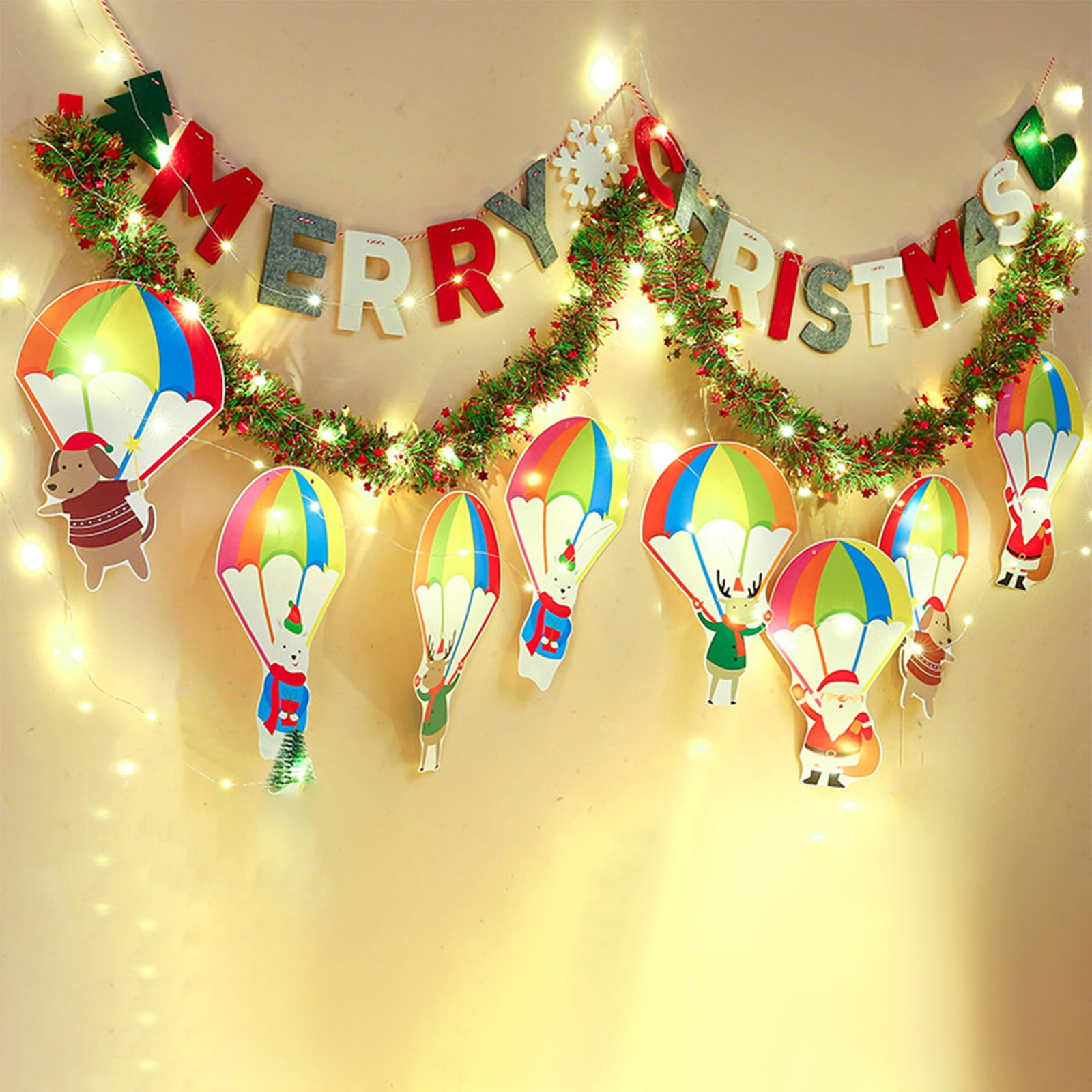 LSLJS Tinsel Garland 6.3Ft Glitter Metallic Twist Hanging Christmas ...