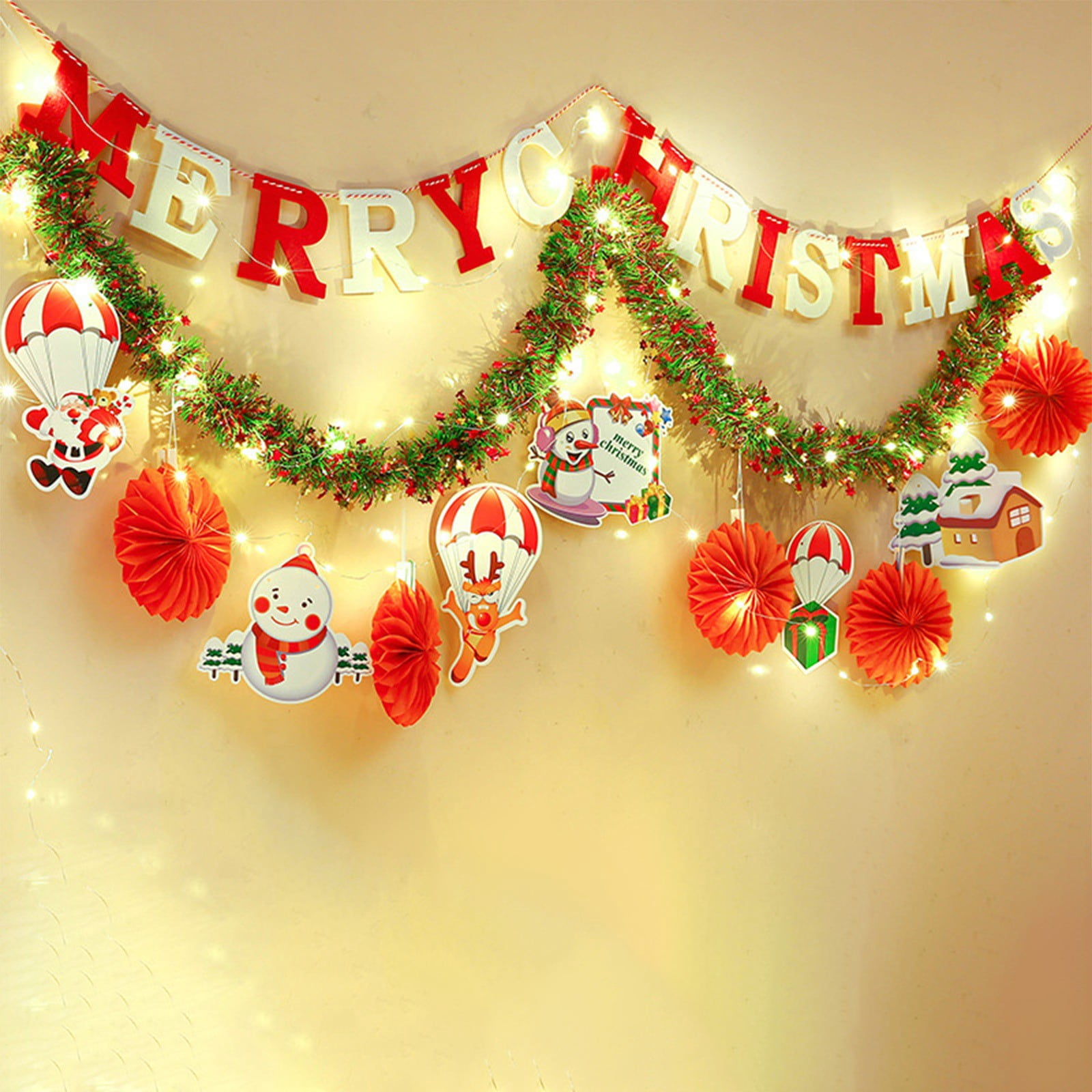 LSLJS Tinsel Garland 6.3Ft Glitter Metallic Twist Hanging Christmas ...