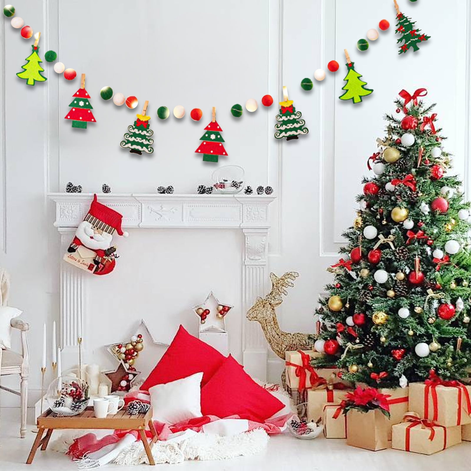 LSLJS Tinsel Garland 9.8Ft Glitter Metallic Twist Hanging Christmas ...