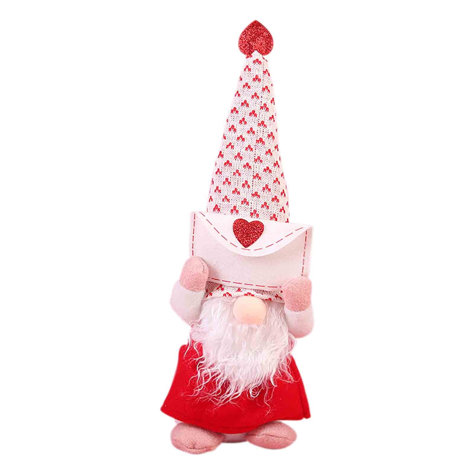 LSLJS Valentine Faceless Gnome Doll, Valentine Decorations 15" Red and ...