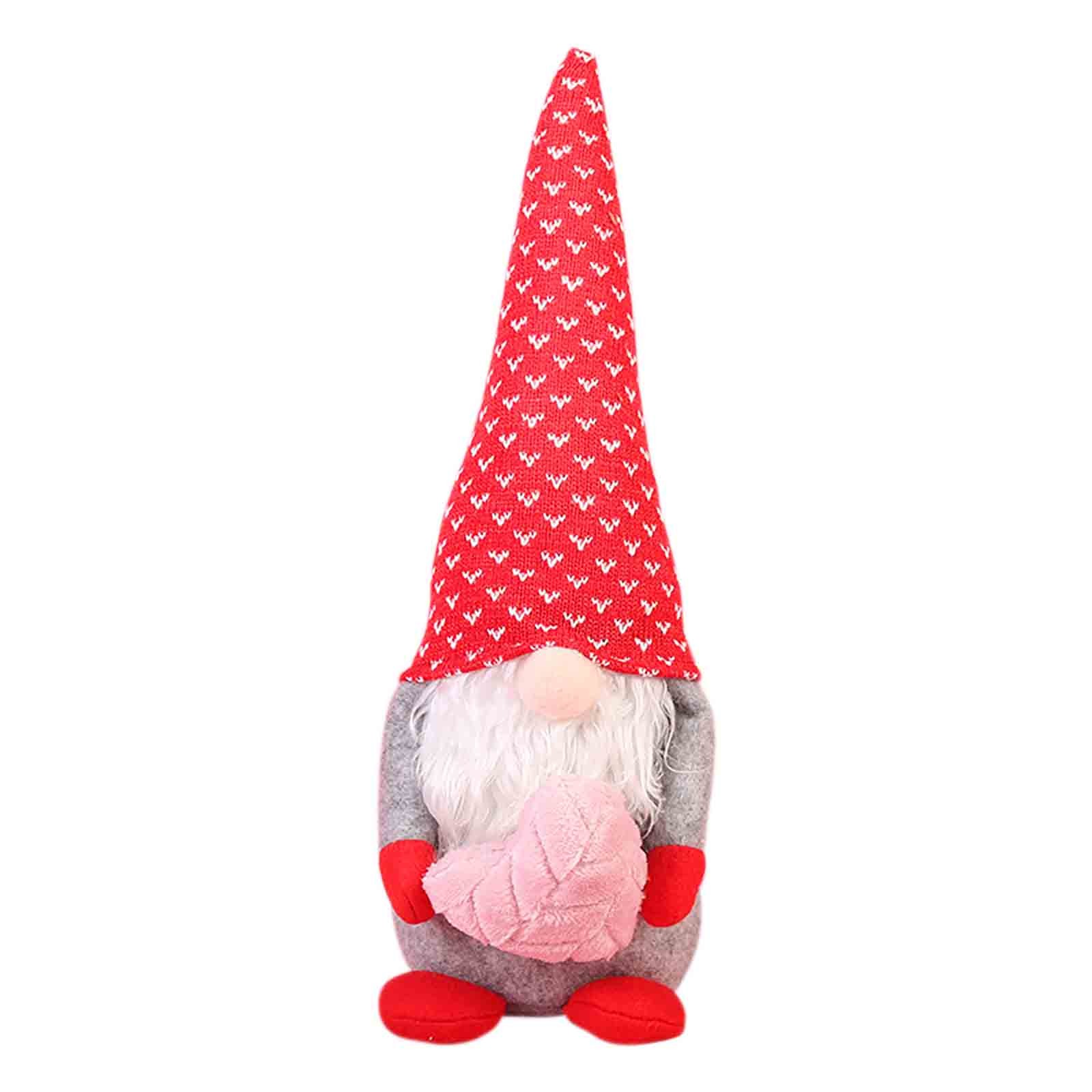 LSLJS Valentine Faceless Gnome Doll, Valentine Decorations 15" Red and ...