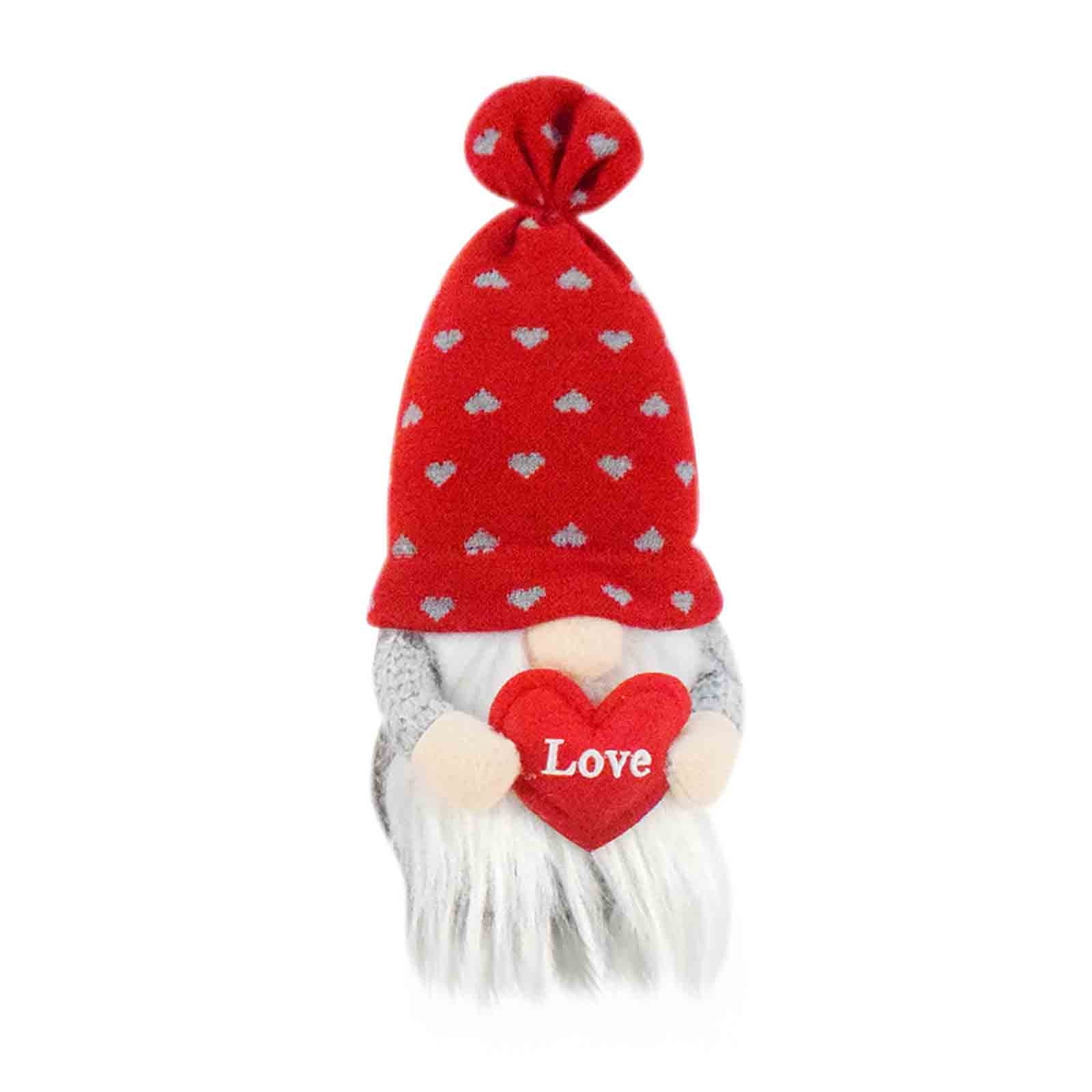 LSLJS Valentine Faceless Gnome Doll, Valentine Decorations 13.8" Red ...