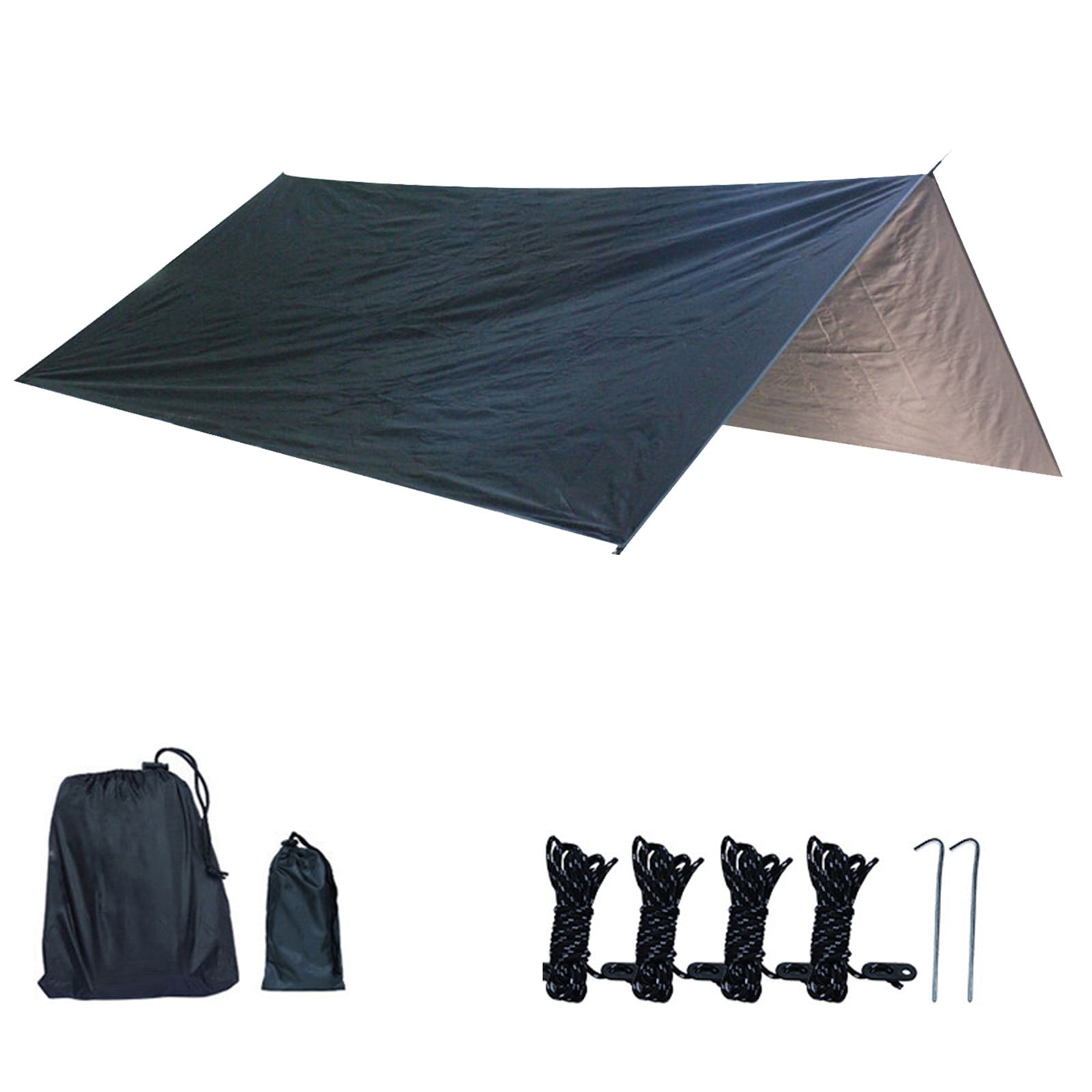 LSLJS Waterproof Camping Tarp, Hammock Rain Fly 10.5x8.2 ft Oxford ...