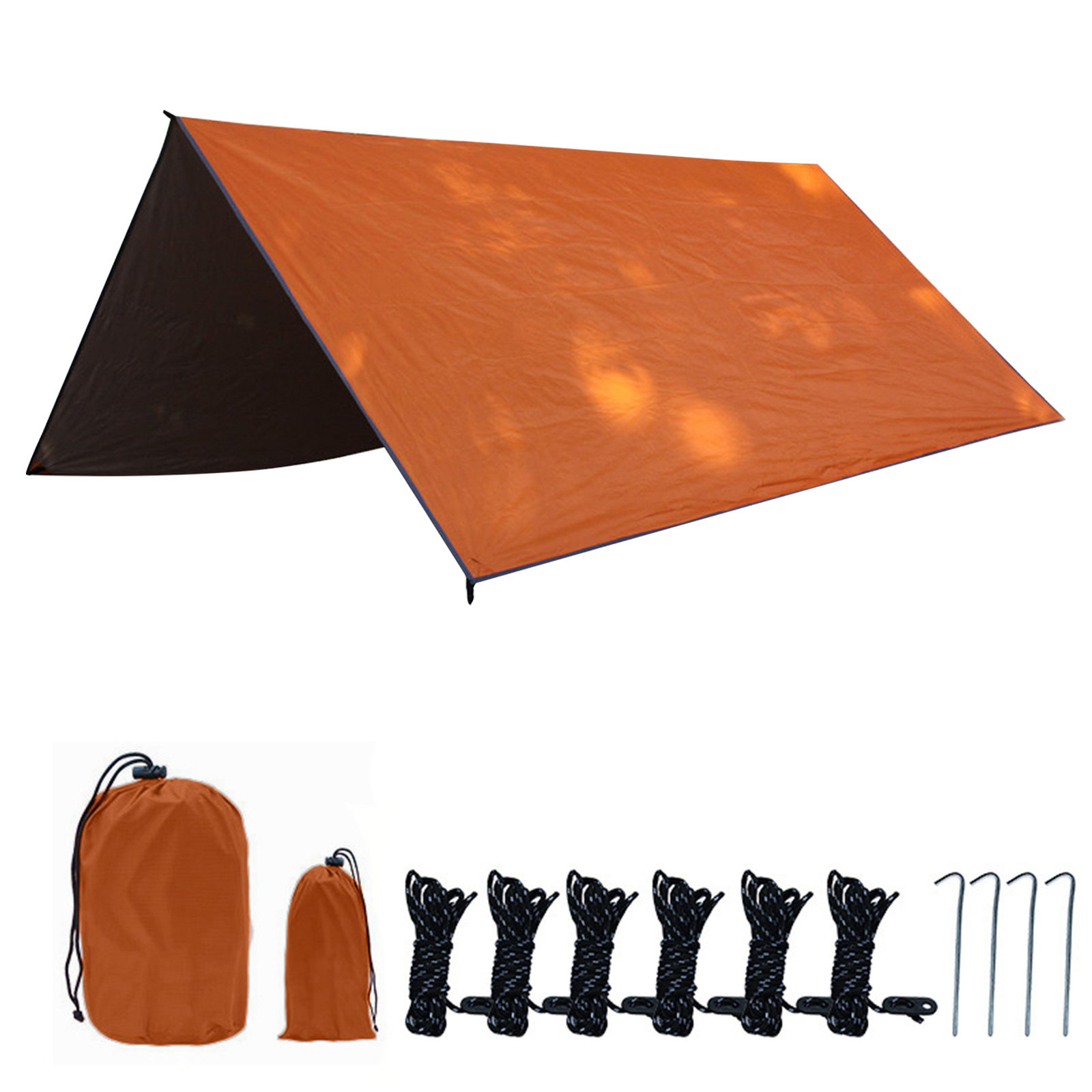 LSLJS Waterproof Camping Tarp, Hammock Rain Fly 10x10 Feet Oxford Cloth ...