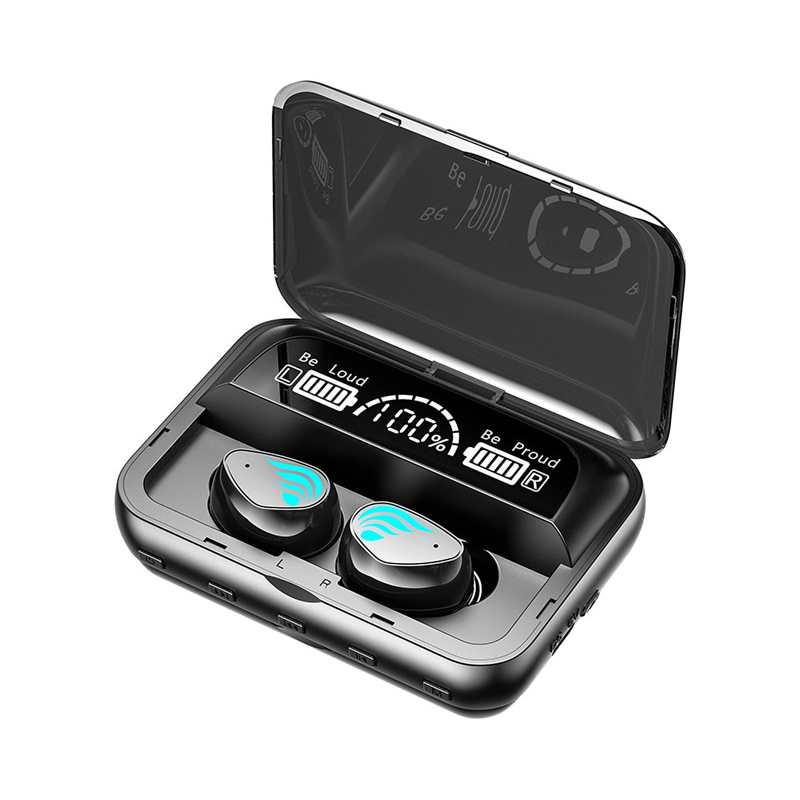 LSLJS Wireless Earbuds with Digital Display Charging Case,5.3 Bluetooth ...