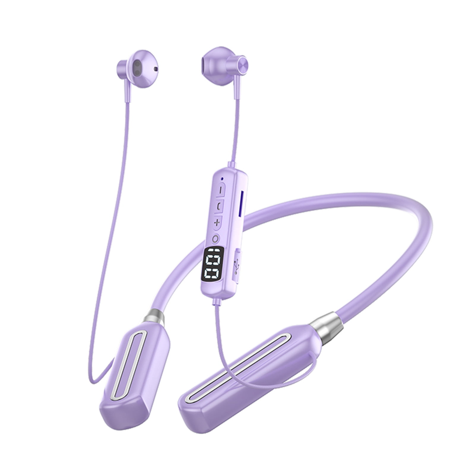 LSLJS Wireless Neckband Bluetooth Headphone,Noise Cancelling In-Ear ...