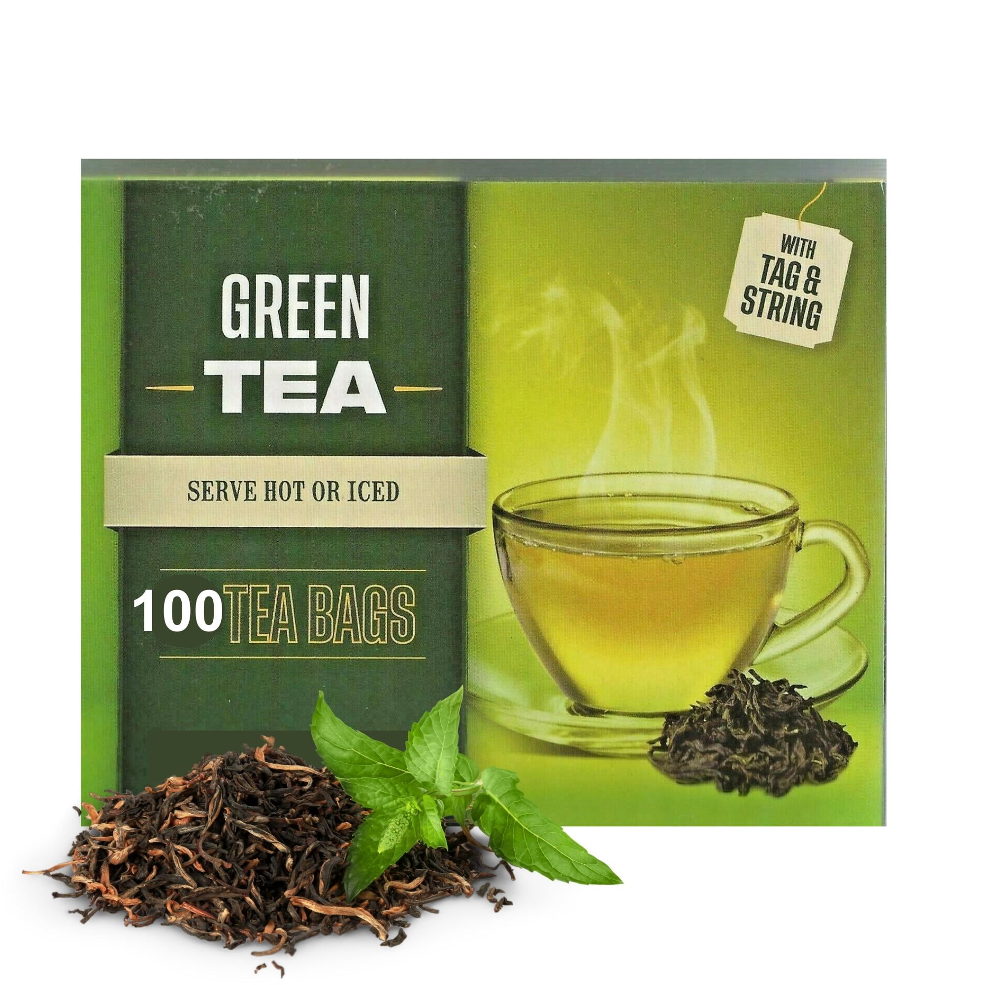 LSM Natural Green Tea Bags 100% Organic Premium Tea with Fresh Flavor ...