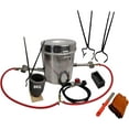 LSMIITTH 8KG Metal Melting Furnace Kit, Crucible Tongs, Dual Burner for ...