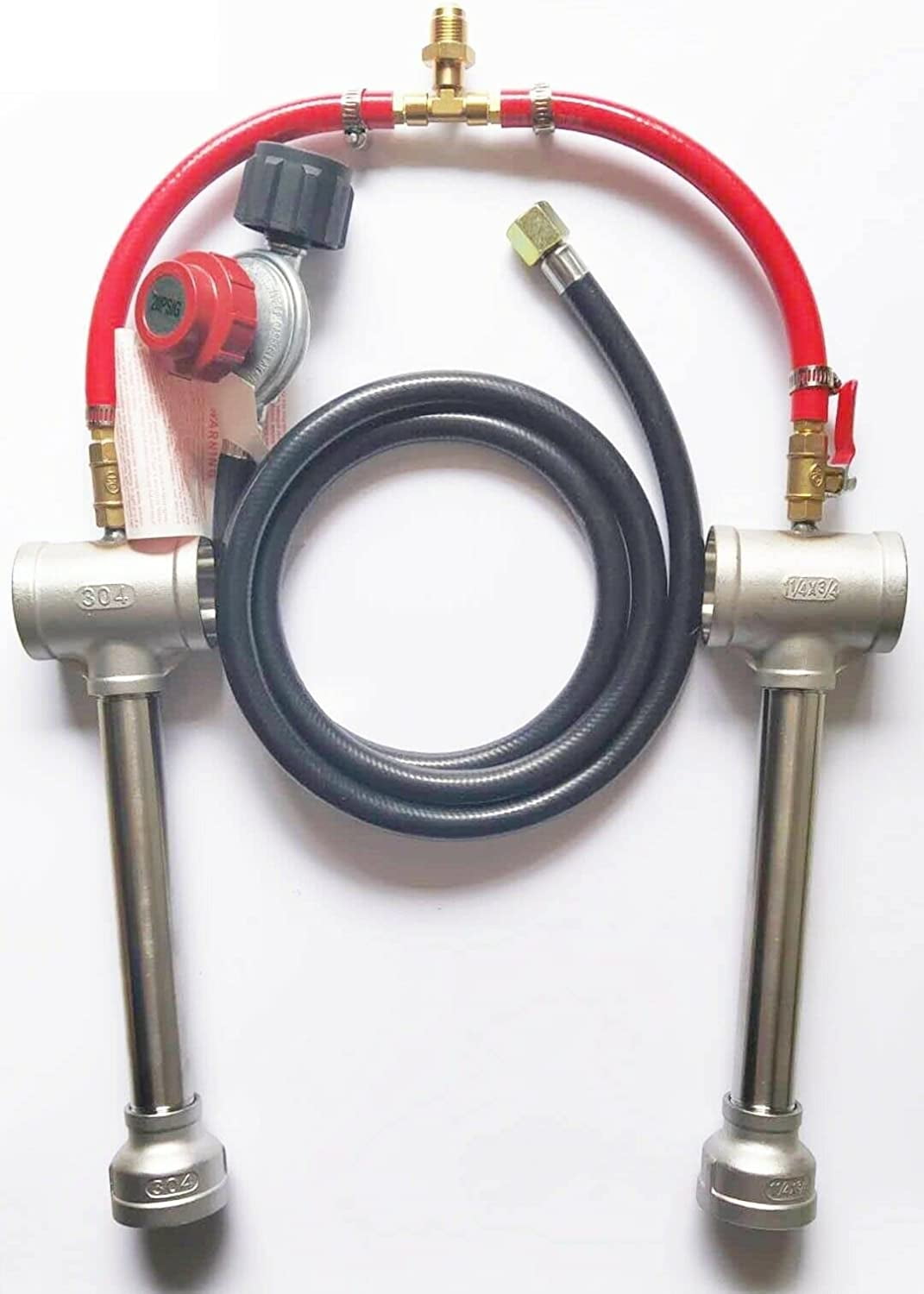 LSMIITTH Gas Forge Dual Burners with Regulator Propane Forge Metal ...