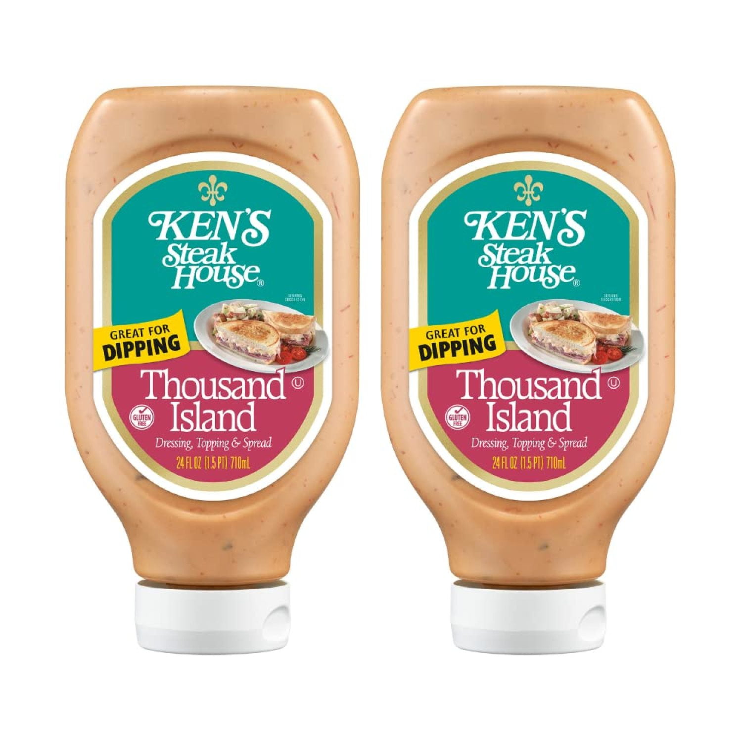 LSNF Thousand Island Dressing Topping & Spread (24 Fl oz (Pack of 2 ...