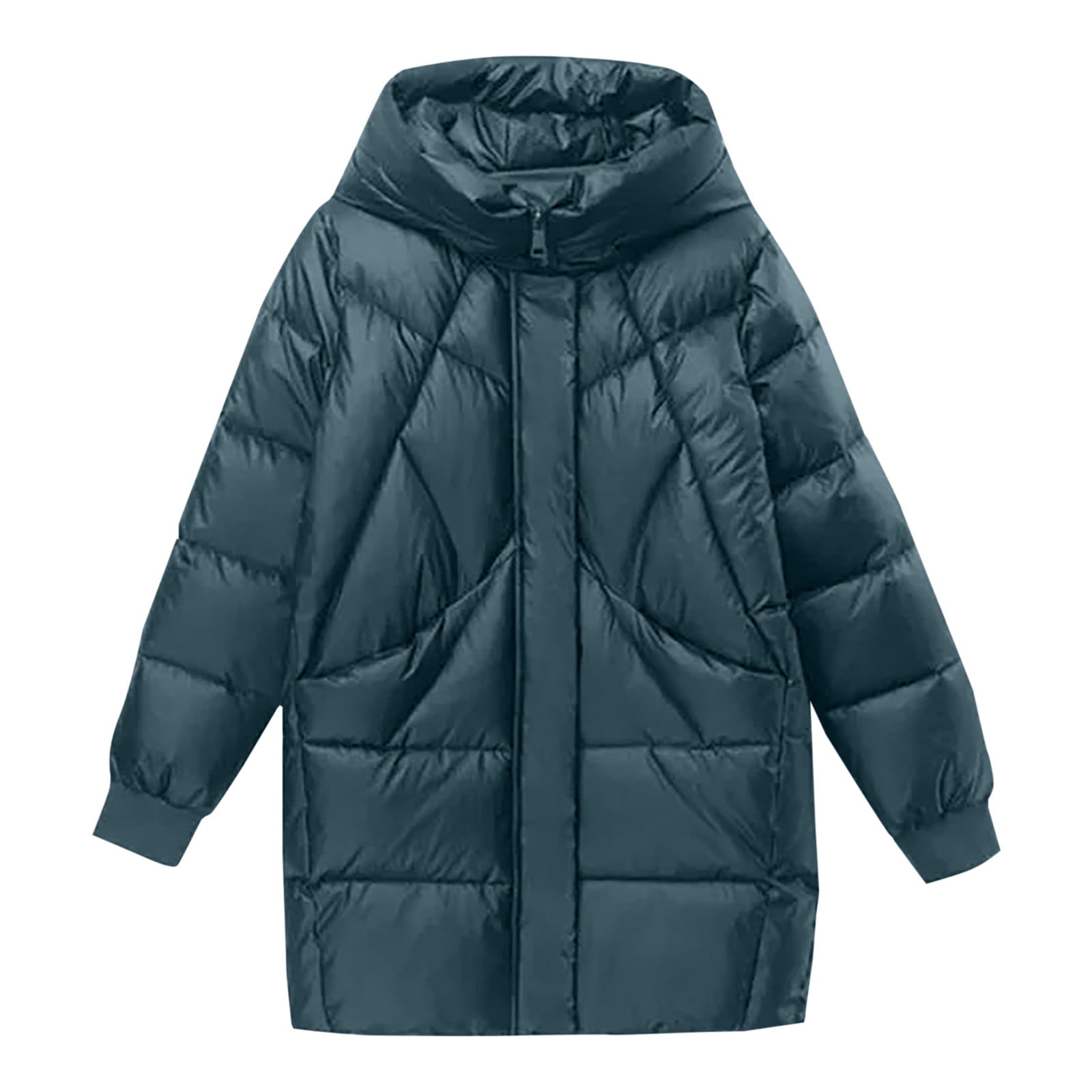 LSOLMD Jacket for Women Quilted Lightweight Long Down Vest Bubble ...