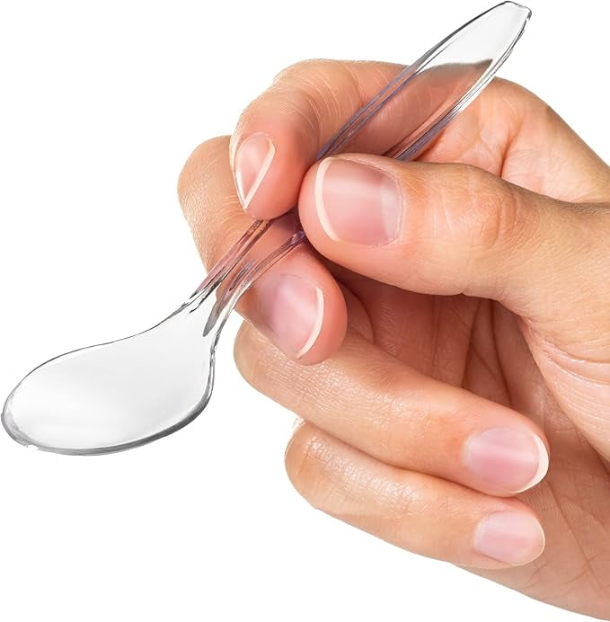 LSR LORESO Plastic Tasting Ice Cream Tea Spoons, Pack of 50 - Mini ...