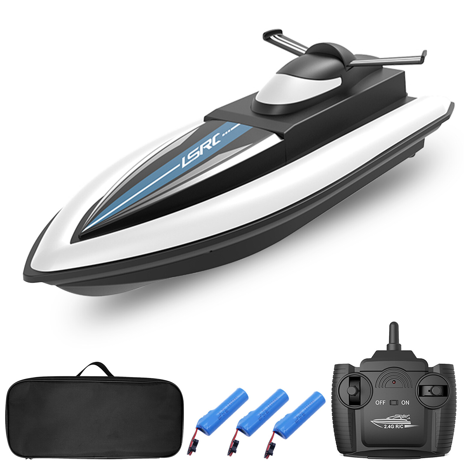 LSRC RC Boat Remote Control Boat Race Boat 2.4GHz Waterproof Toy for ...