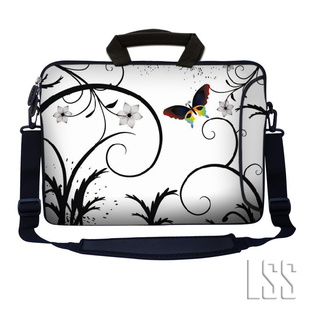 LSS 17 inch Laptop Sleeve Bag Notebook with Extra Side Pocket, Soft ...