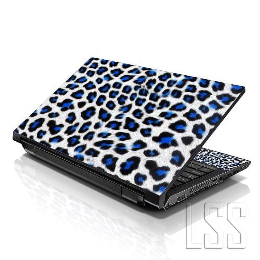 LSS Laptop 15 15.6 Skin Cover with Colorful Blue Leopard Pattern for HP ...