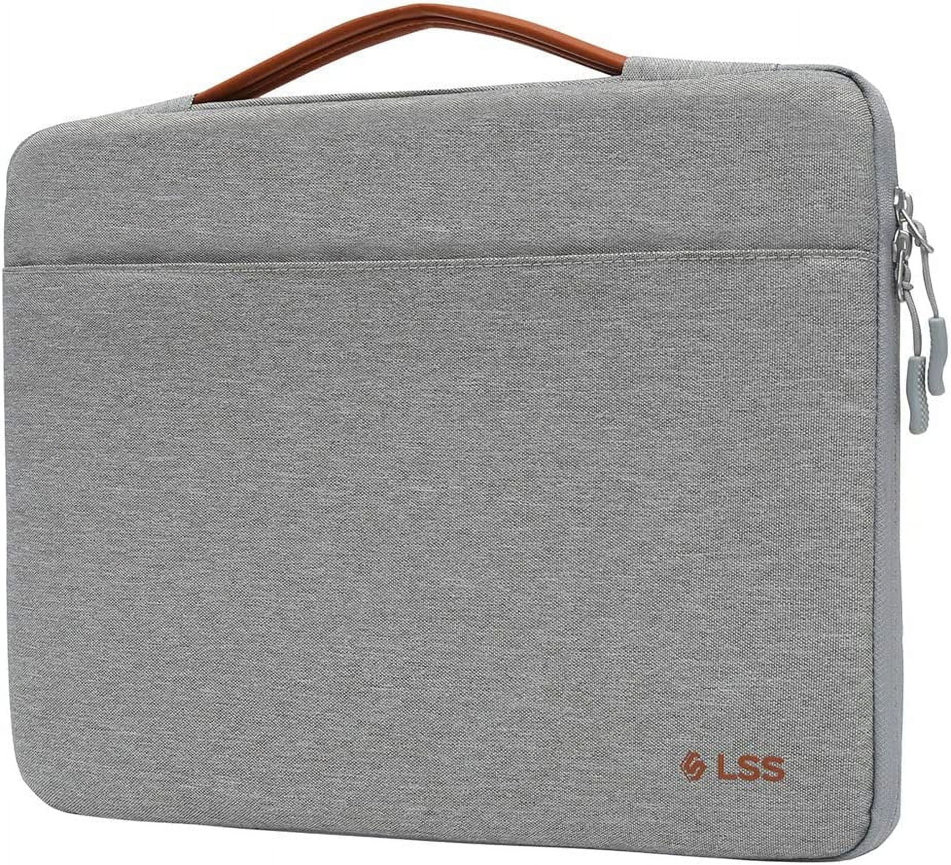 LSS Laptop Sleeve for 13”-13.5" Laptops, PU Leather Handle, Compatible ...