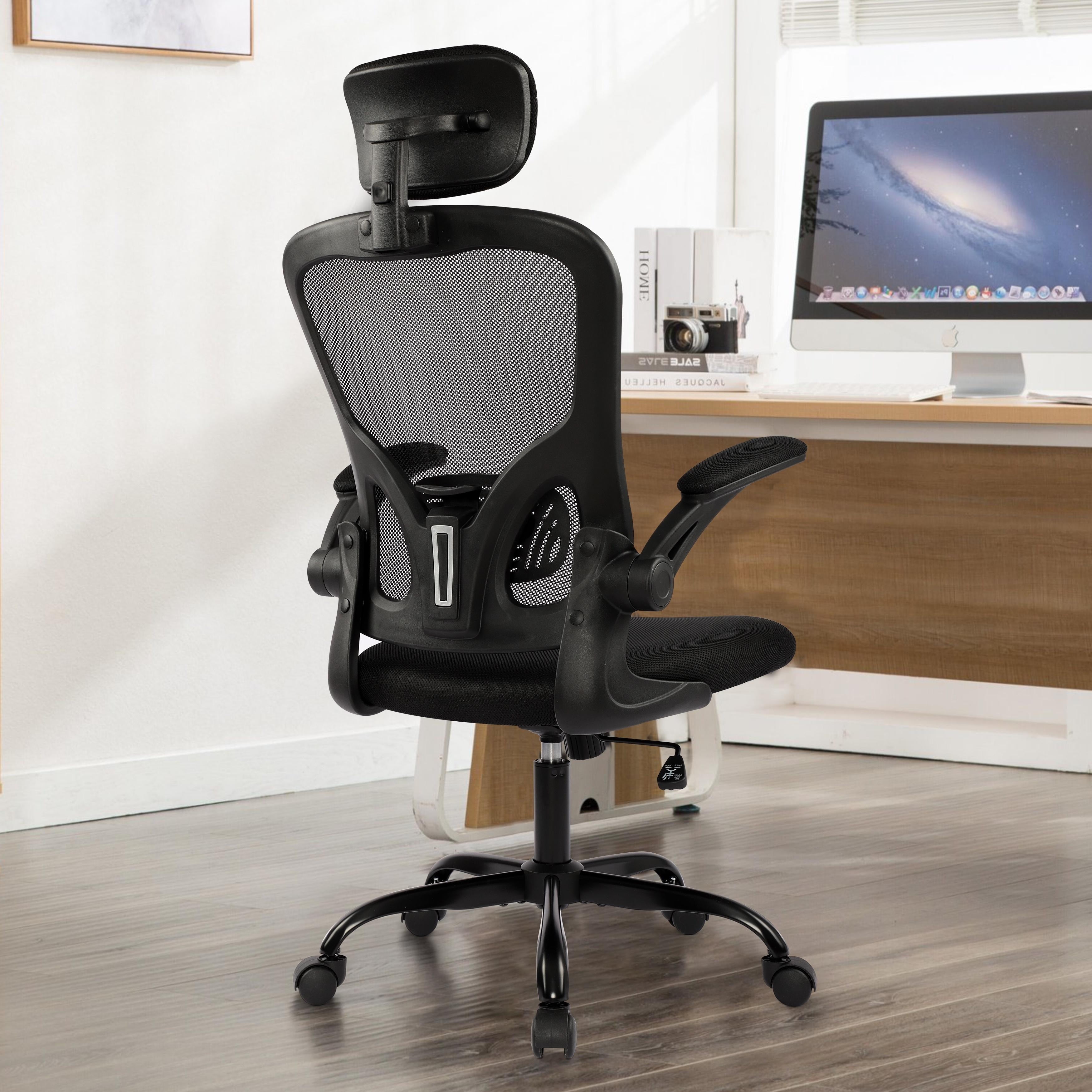 LSSBOUGHT Home Office Chair Mesh Computer Desk Chair High Back ...